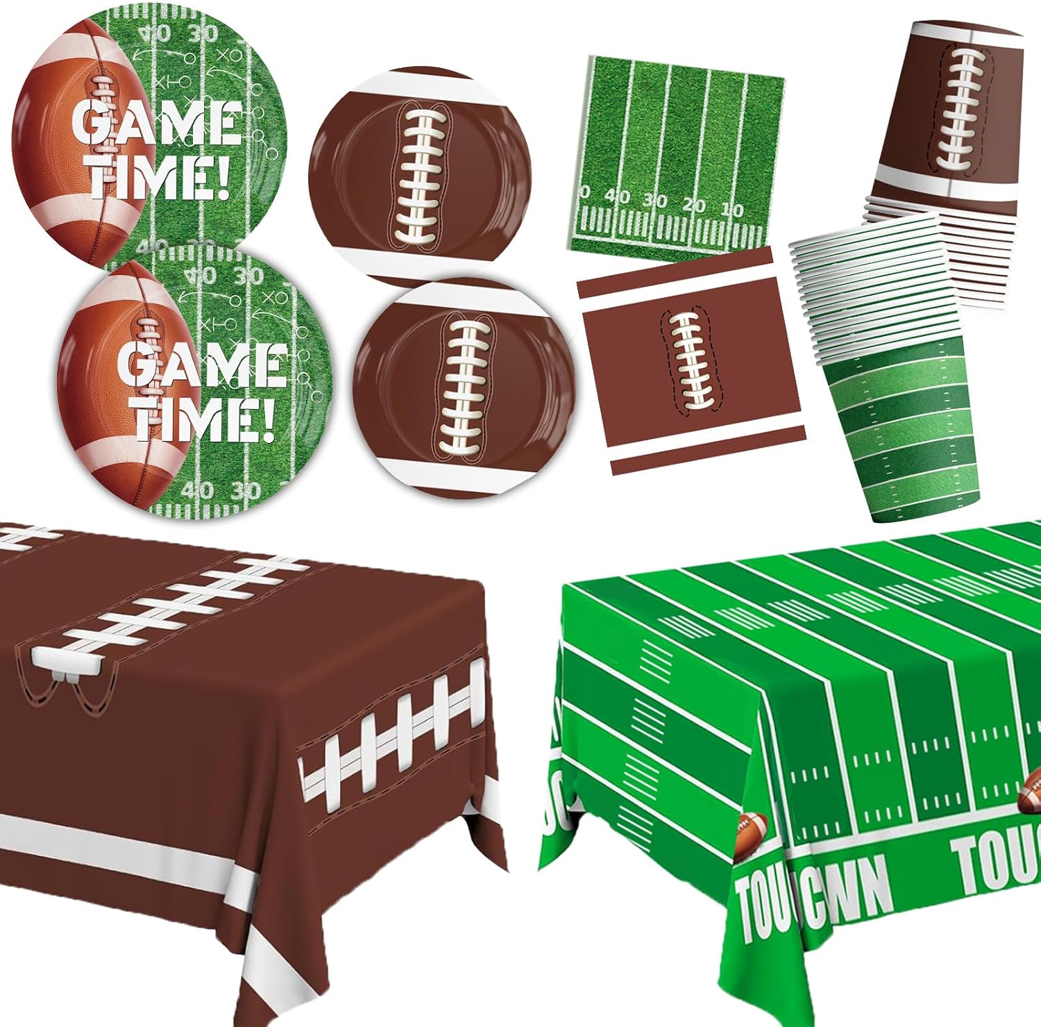 Amazon.com: 98PCS Football Party Decorations Supplies Serve 24,Football ...
