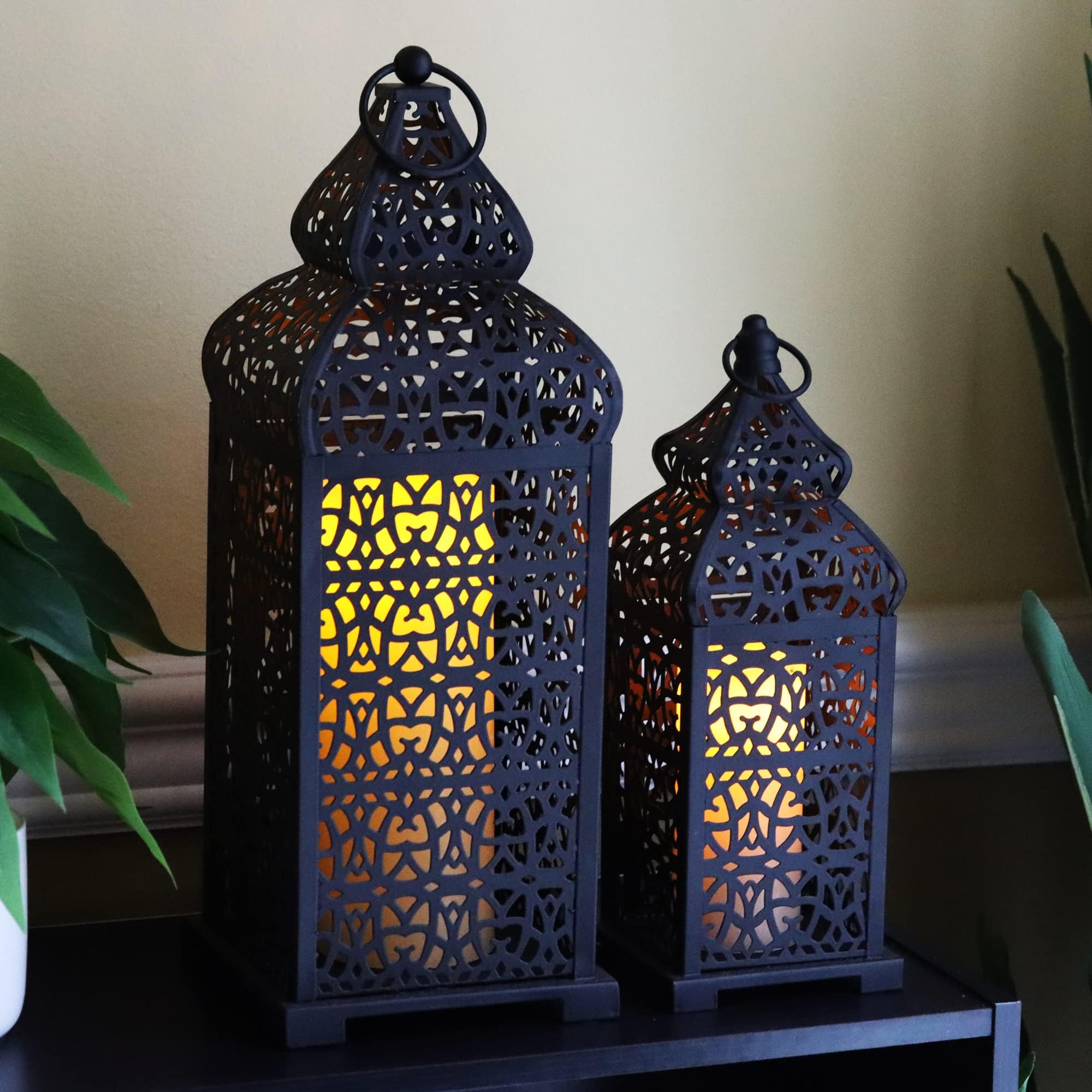 Tall Elegant Moroccan Lantern, Red : Amazon.co.uk: Home & Kitchen