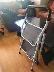 Surtek ETT2 Surtek Escalera tubular plegable tipo taburete de acero de ...
