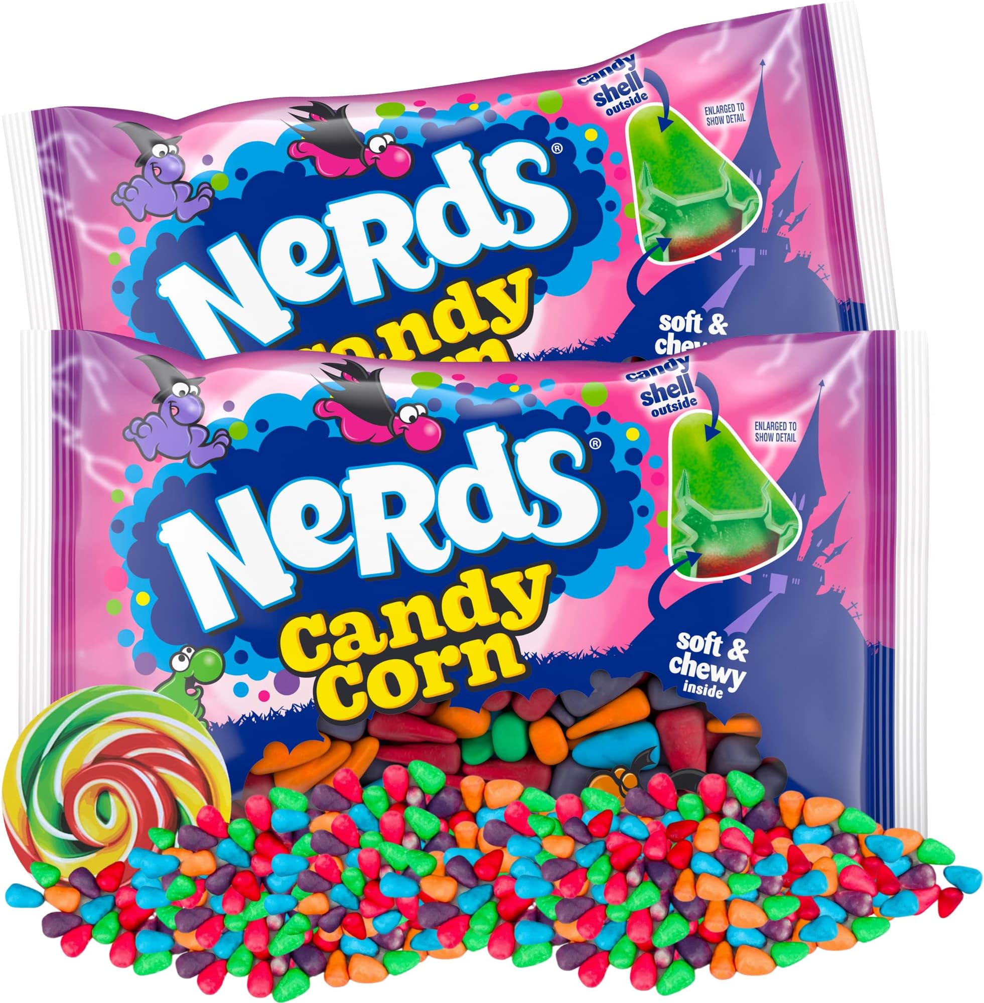 Amazon.com : Nerds Deluxe Halloween Candy Corn, Colorful Jar Fillers ...