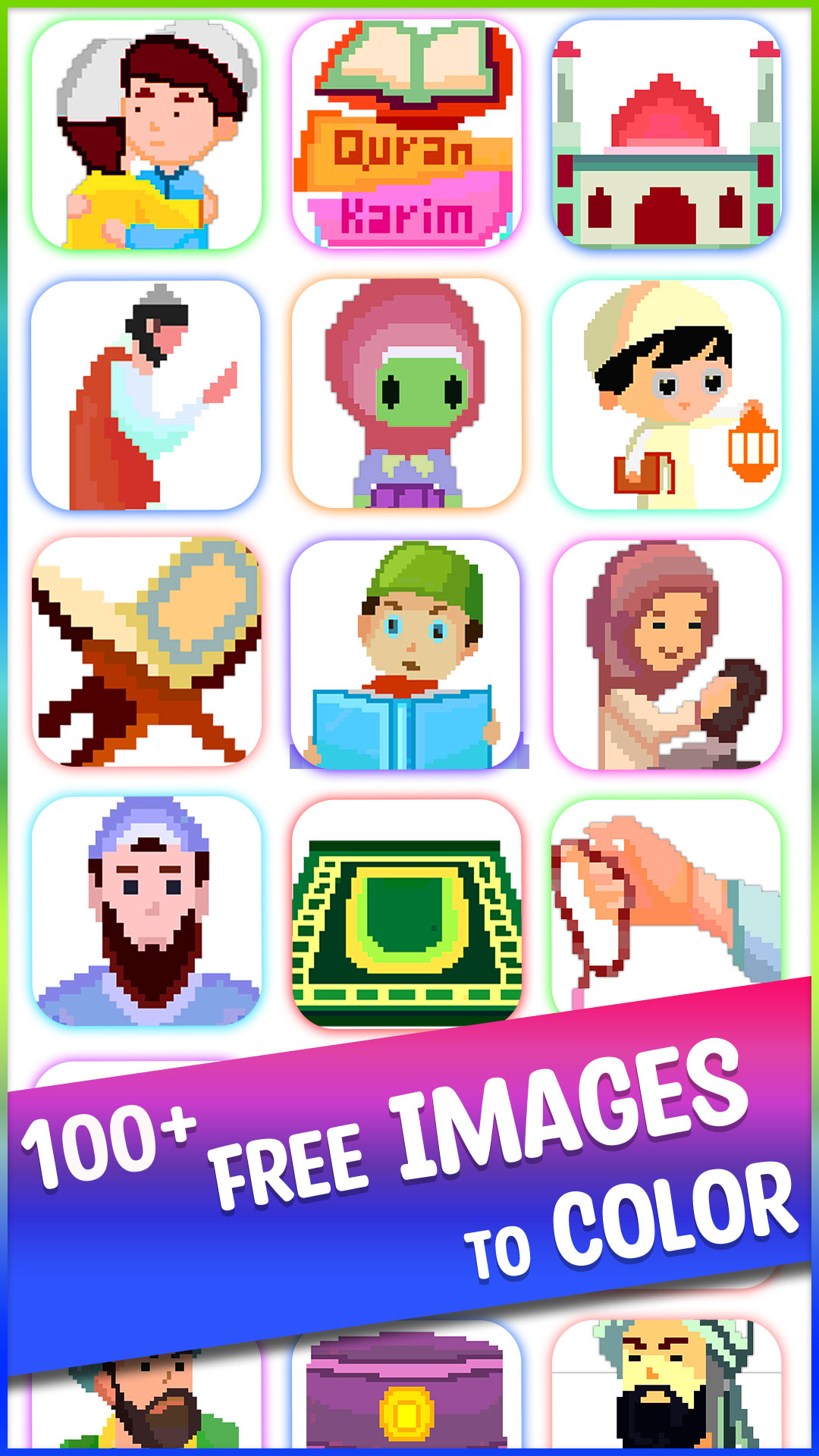 Islamic Pixel Art Color By Number - Muslims Coloring Book - App on ...
