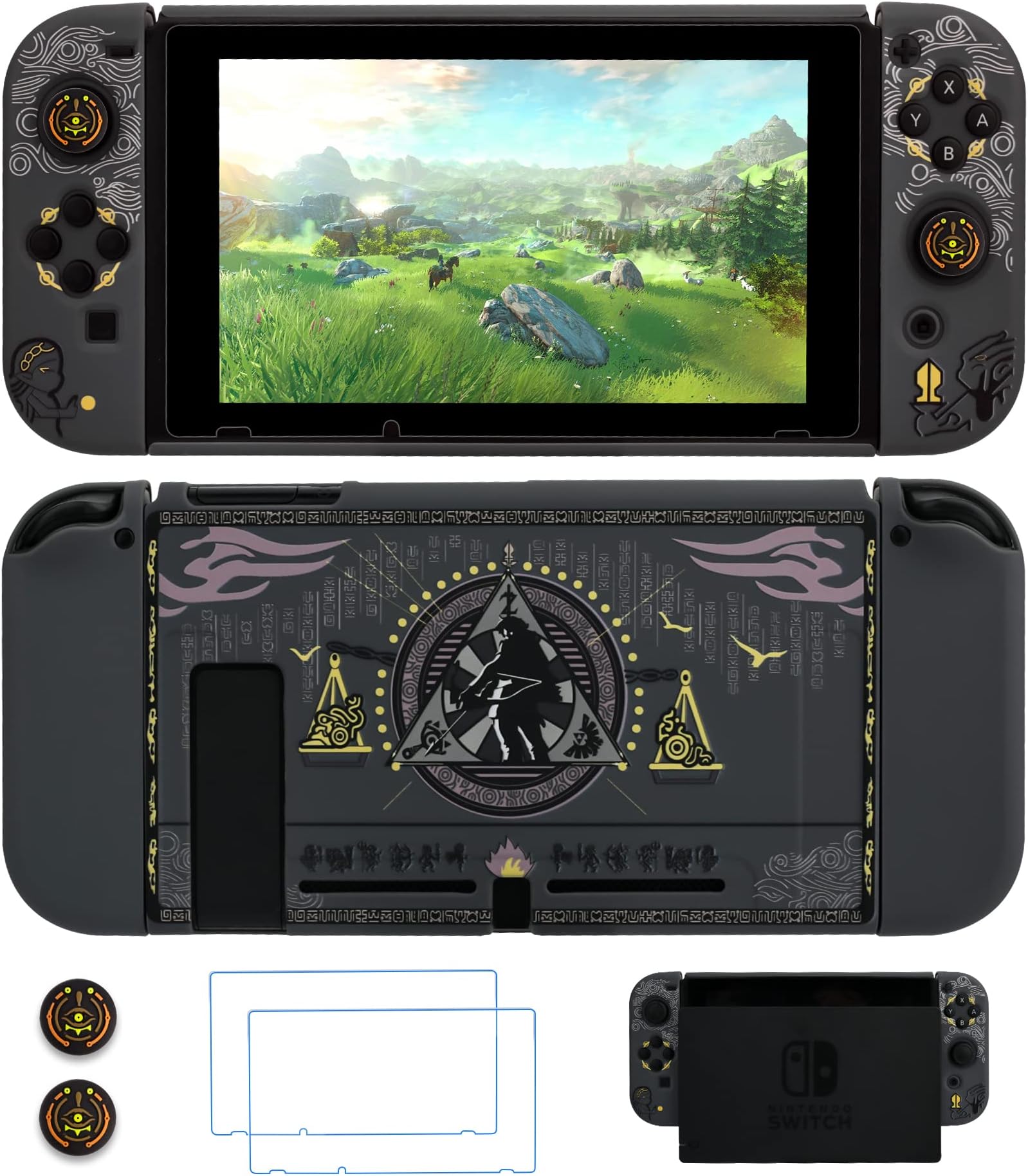 Amazon.com: GLDRAM Black Protective Case Compatible with Nintendo ...