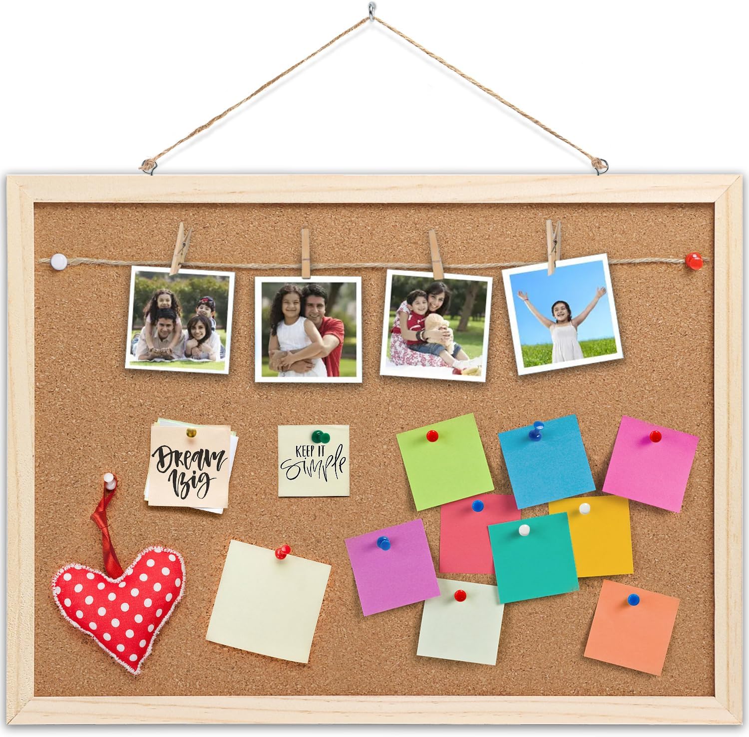 Zerdie 40 x 30 cm Tablero de Mensajes Colgante en La Pared, Tablero de ...