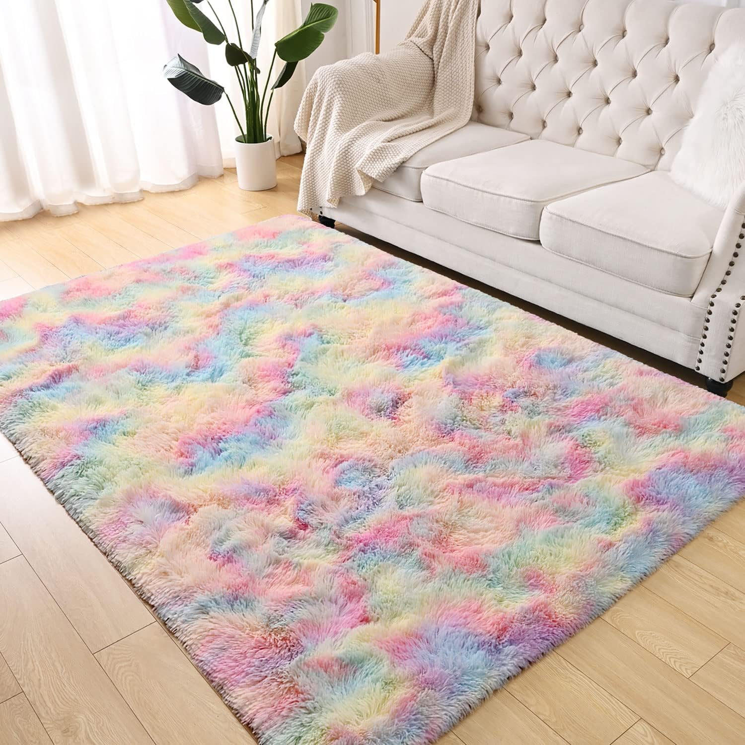 Tapis coloré licorne pour chambre d'enfant et de fille, doux ...