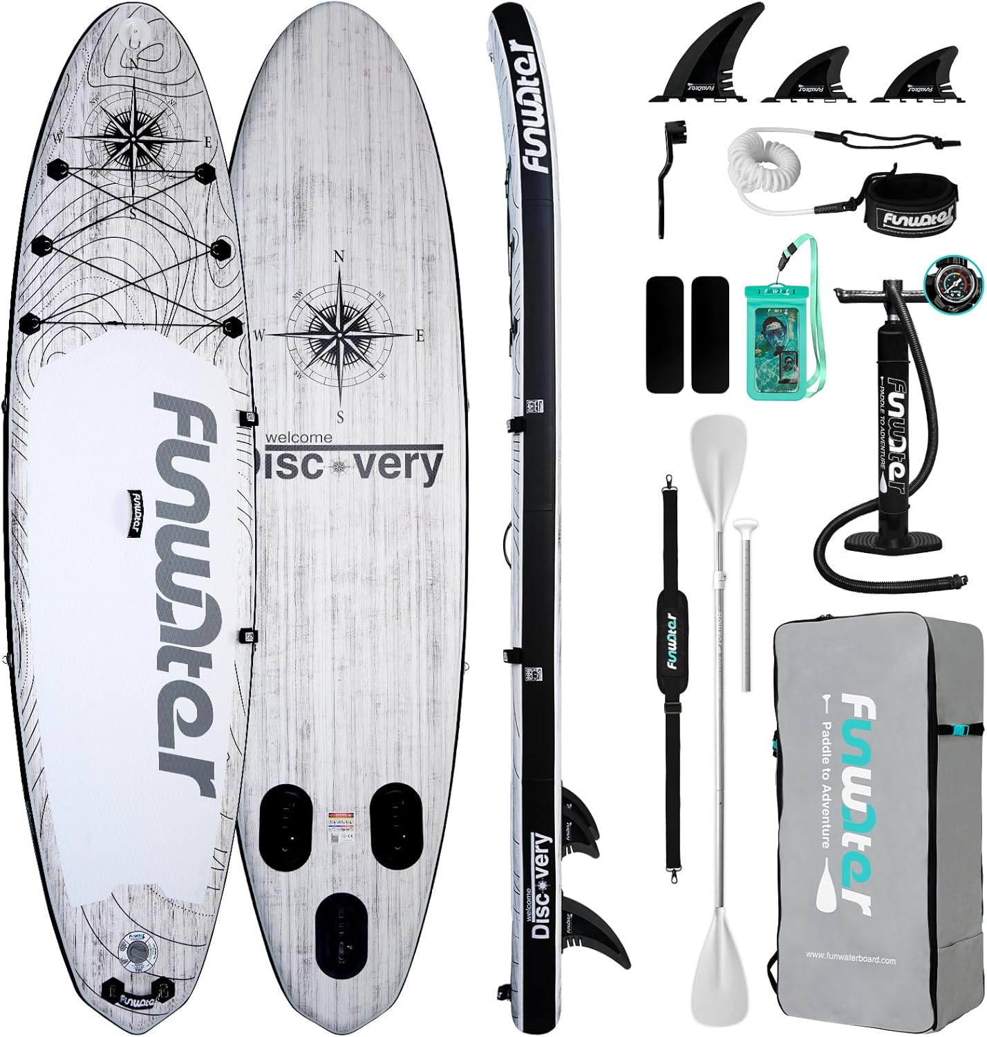 FunWater Inflatable Ultra-Light (17.6lbs) SUP for All Skill Levels ...