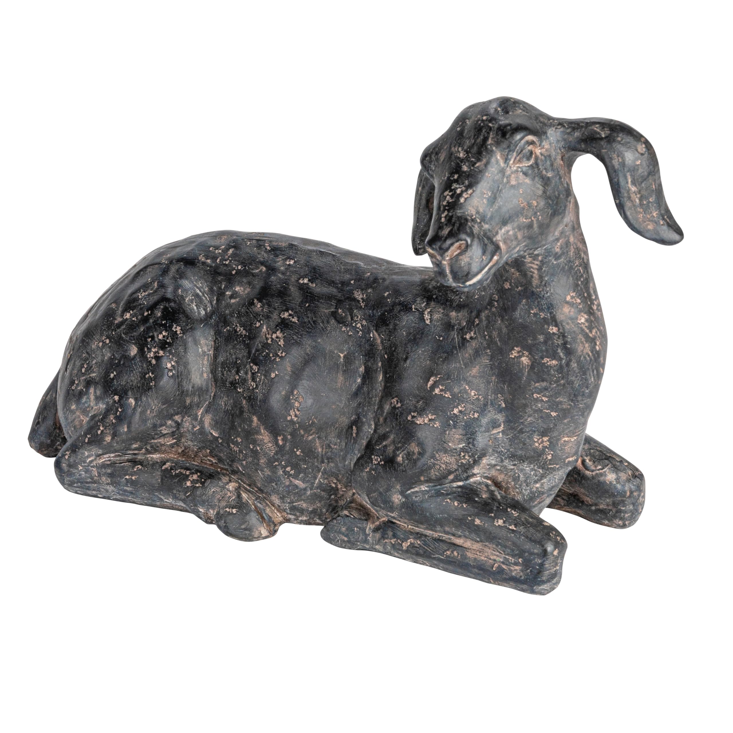 Amazon.com: Creative Co-Op Resin Lying in Rest Goat Accent Décor with ...