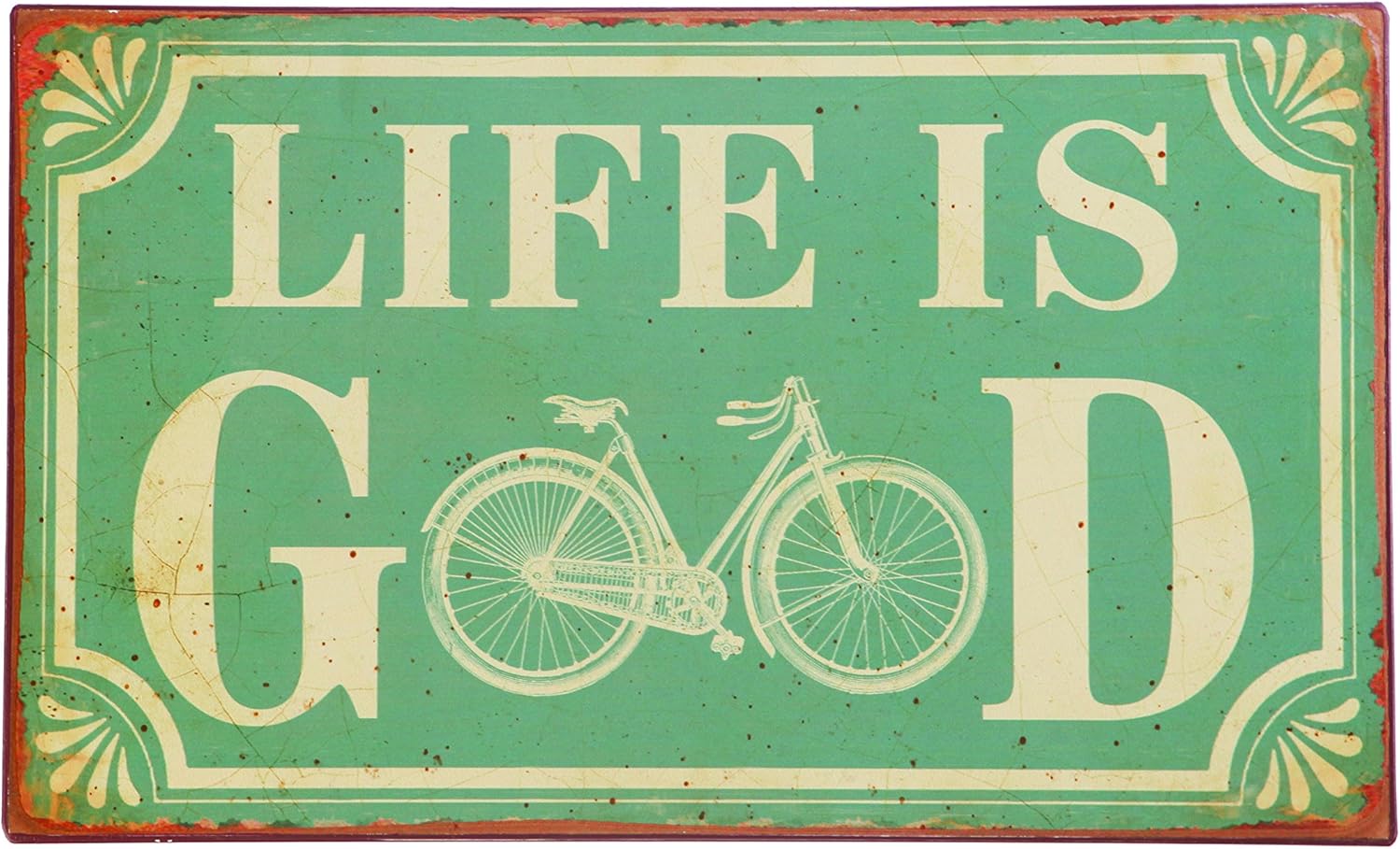 Amazon.com: LIFE IS GOOD Vintage style metal wall sign : Home & Kitchen