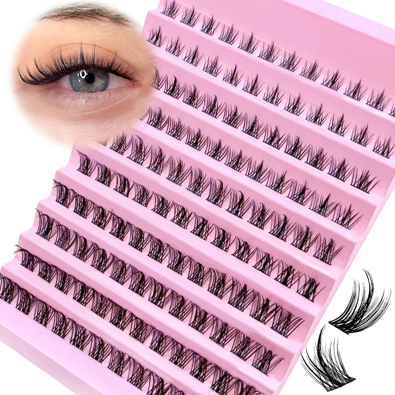 SLSXNL Manga Lash Clusters Wispy Natural Eyelash Clusters 8-16mm C Curl ...