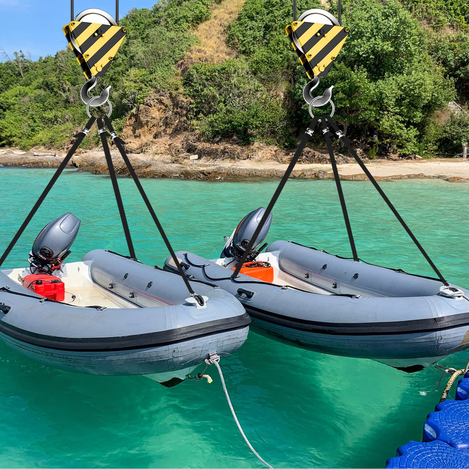 Boat Slings Three Leg Dinghy Lifting Sling - 4000lb Strength For ...