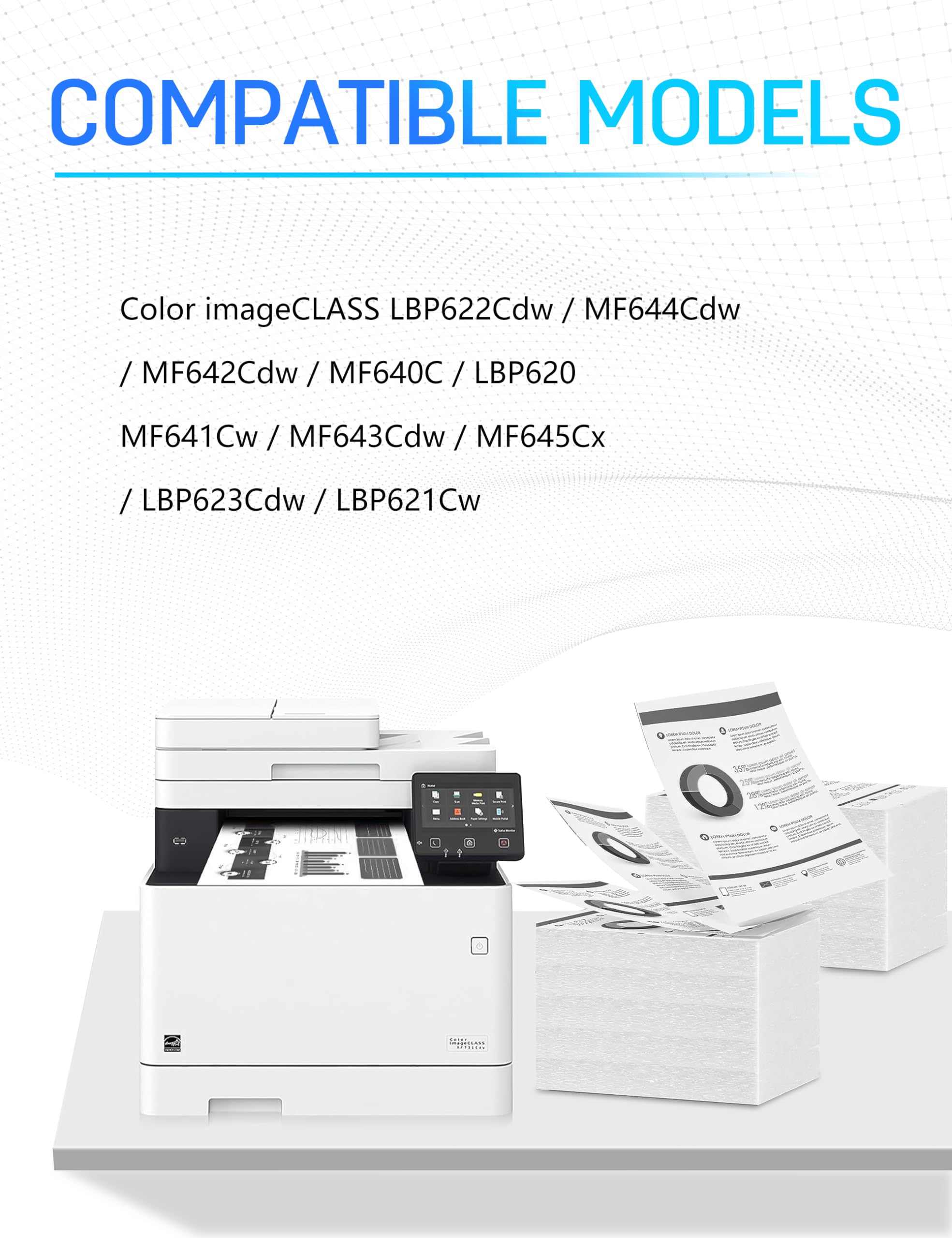 054H Toner Cartridge Set Compatible for Canon 054 054H CRG-054 mf642cdw ...