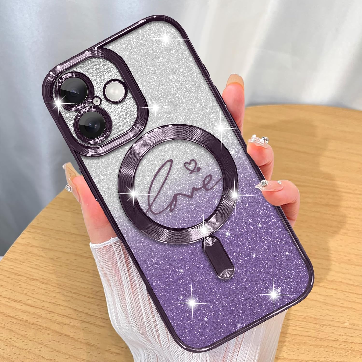 Amazon.com: ZIYE Magnetic Case Designed for iPhone 17 Glitter Case ...