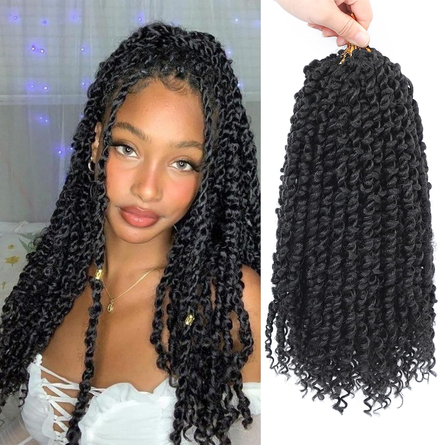 Amazon.com : NAYOO Passion Twist Hair - 8 Packs 16 Inch Water Wave Crochet Hair,Passion Twist ...