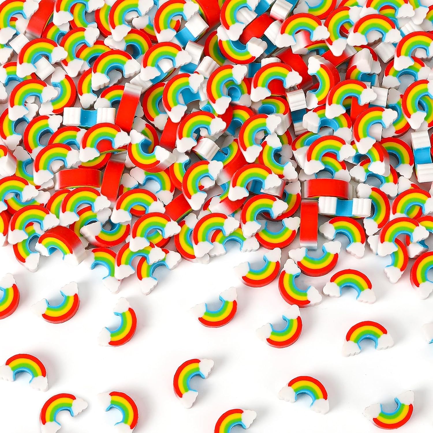 Amazon.com: JUNEBRUSHS 150Pcs Rainbow Mini Erasers, St. Patrick's Mini ...