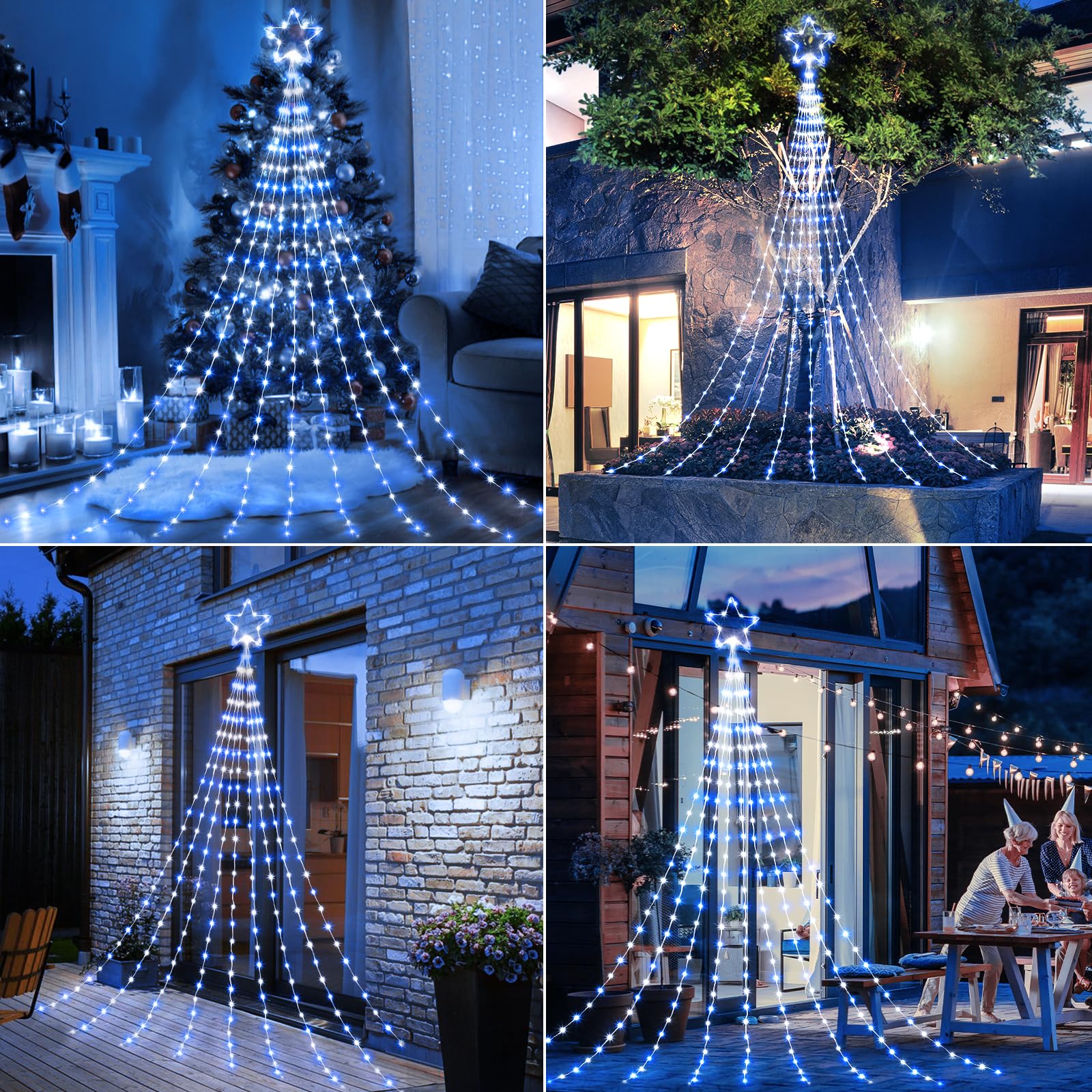 Snapklik.com : Christmas Decorations Star String Lights - 344 LED 11 ...