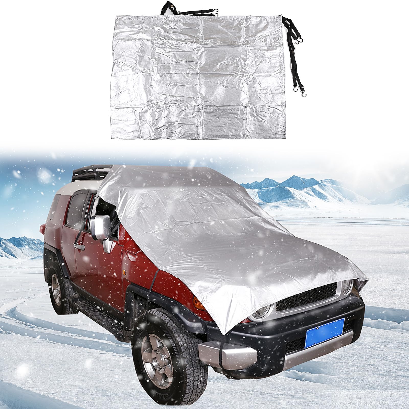 Amazon.com: Car Extra Large Windshield Snow Cover Fit Toyot@ FJ Cruiser ...