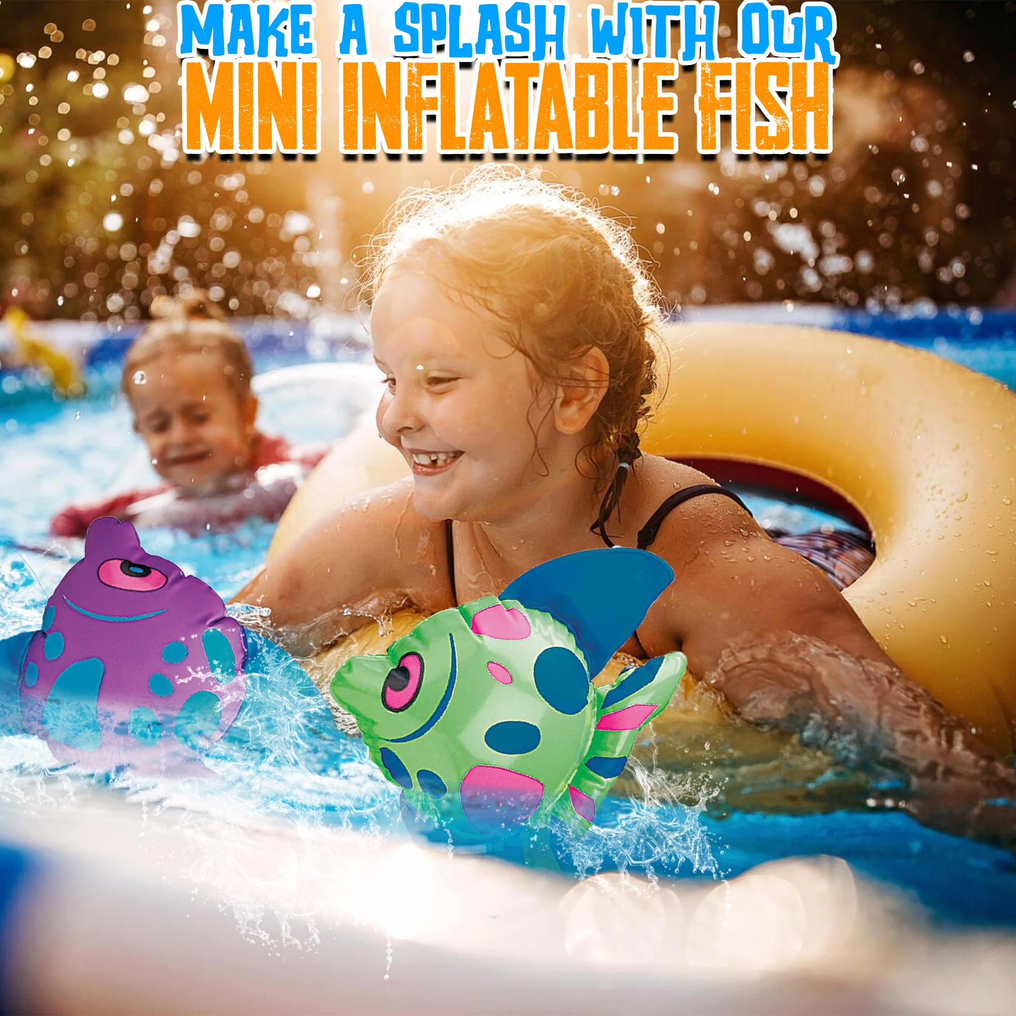 Snapklik.com : Mini Inflatable Fish Pool Toys Set Of 12 - Colorful ...
