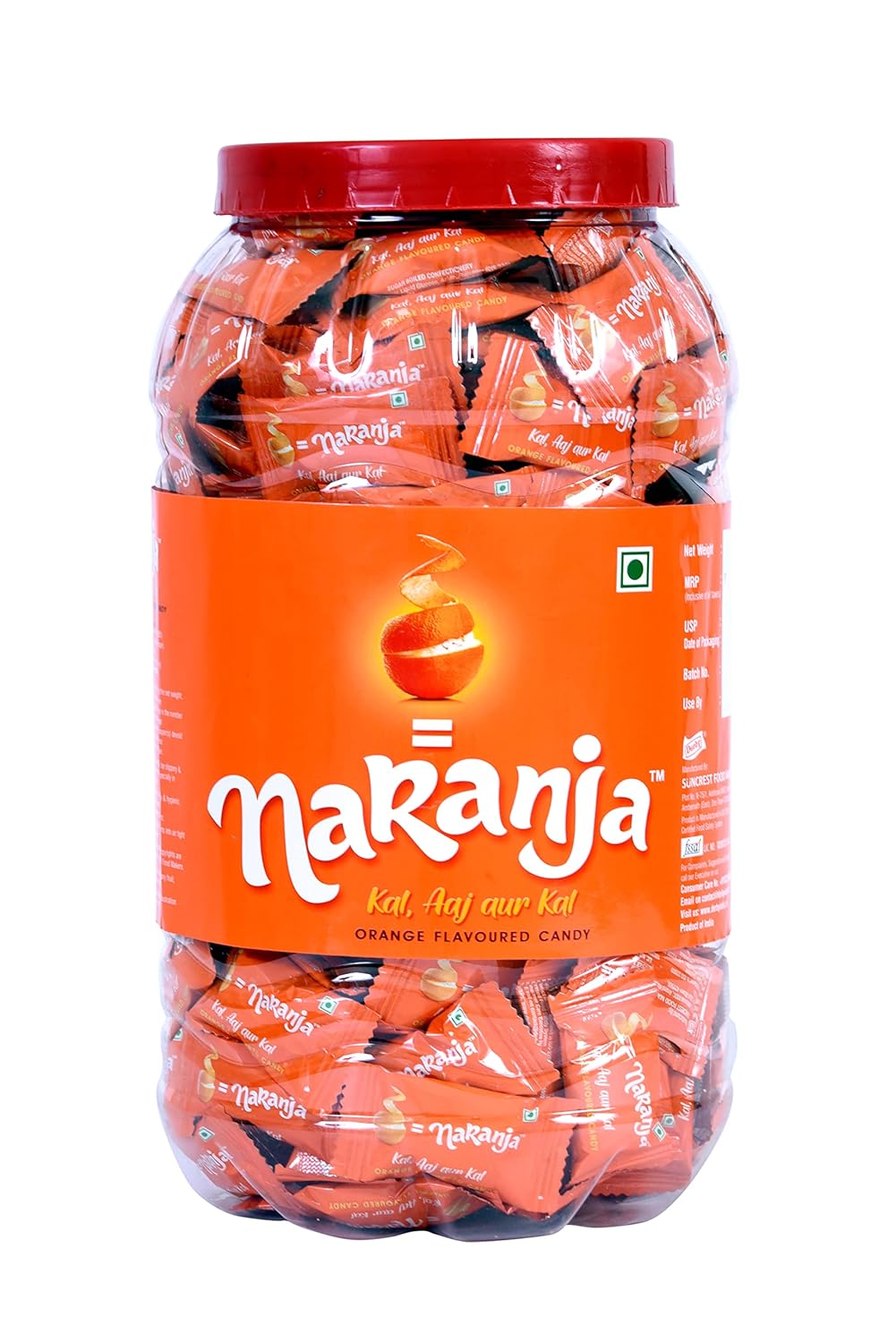 Derby_Naranja Orange Flavoured Candy | 300pcs in a Jar | Party Pack ...