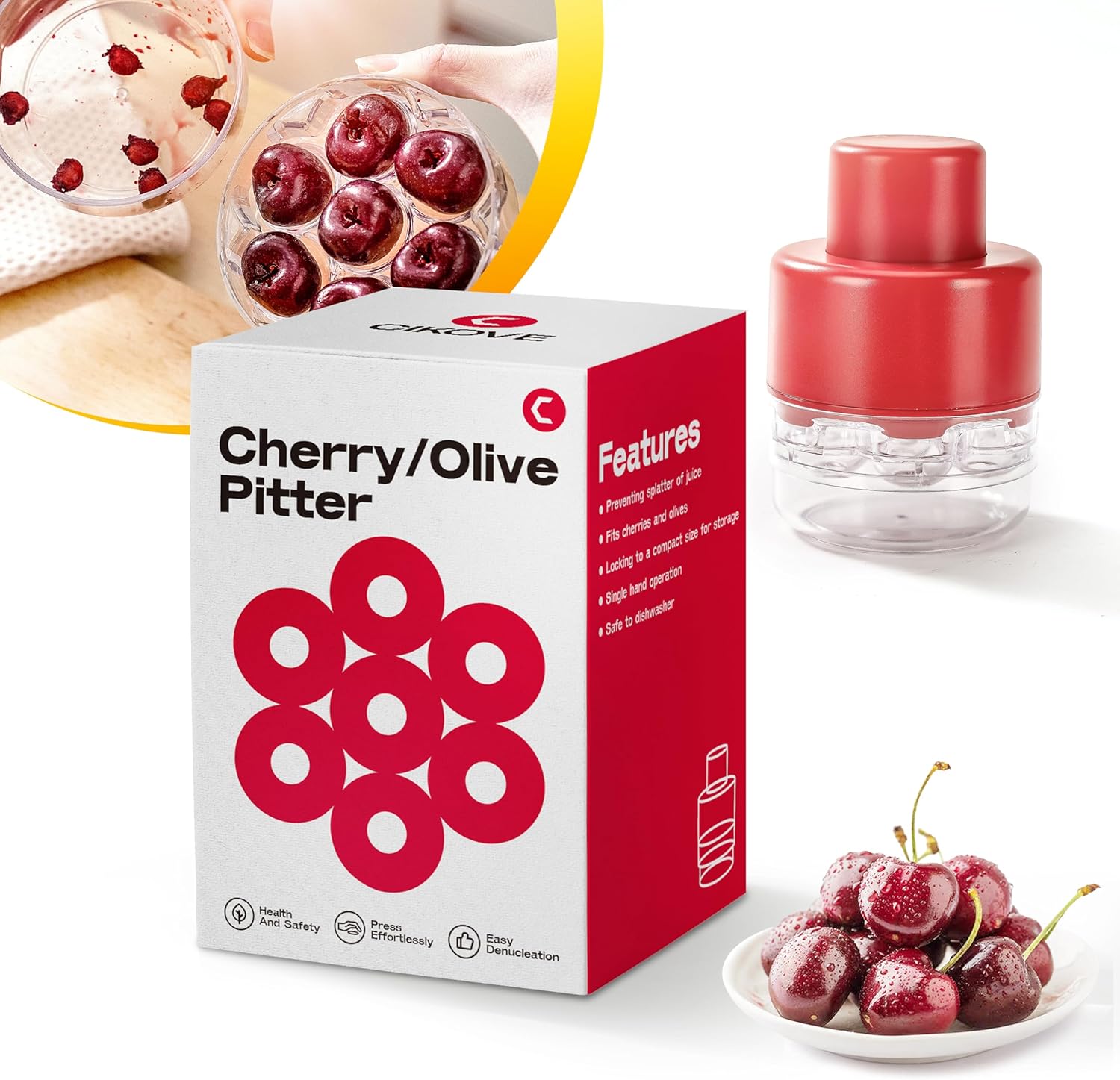 Amazon.com: Cherry Pitter Tool Multiple Cherry Pit Seed Remover Labor ...