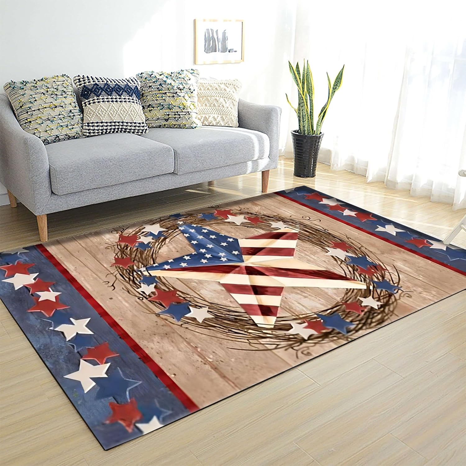 Amazon.com: LHOMKCV Vintage American Flag Area Rug,3x4ft,Independence ...