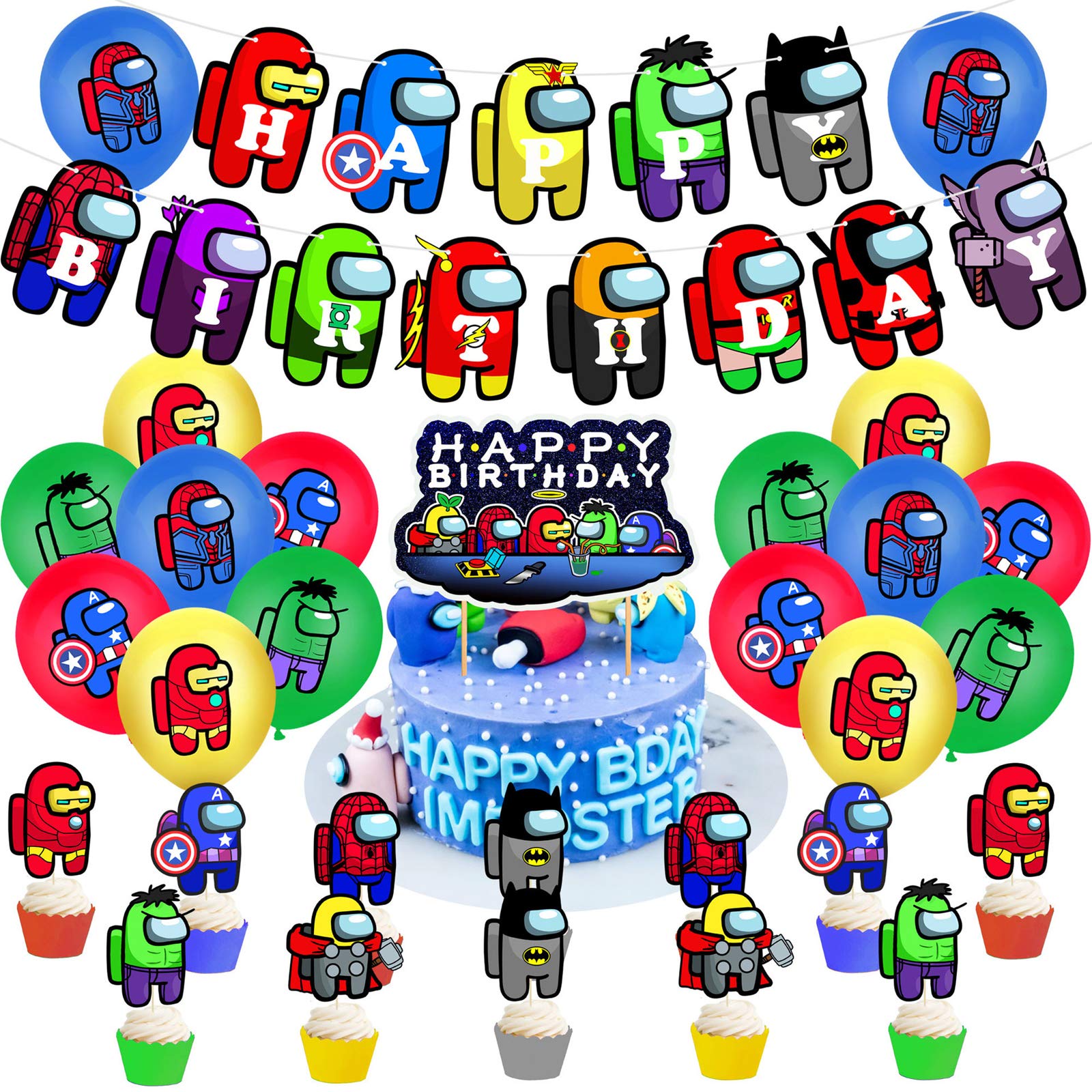 Buy AM ANNA Among Us Party Supplies, 31pcs Among Us Birthday ...