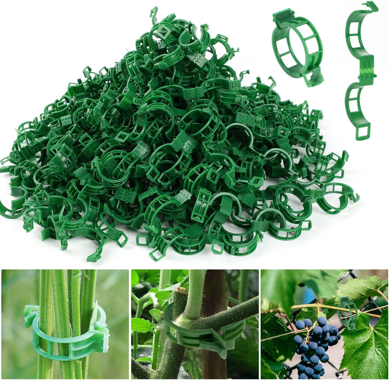 Amazon.com: 300 PCS Plant Support Garden Clips,Plastic Garden Clips ...