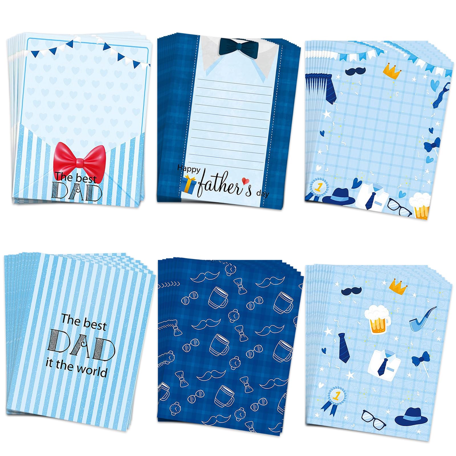 Amazon.com : 60 Sheet Father's Day Border Letter Paper, 8.5 x 11 Inch ...