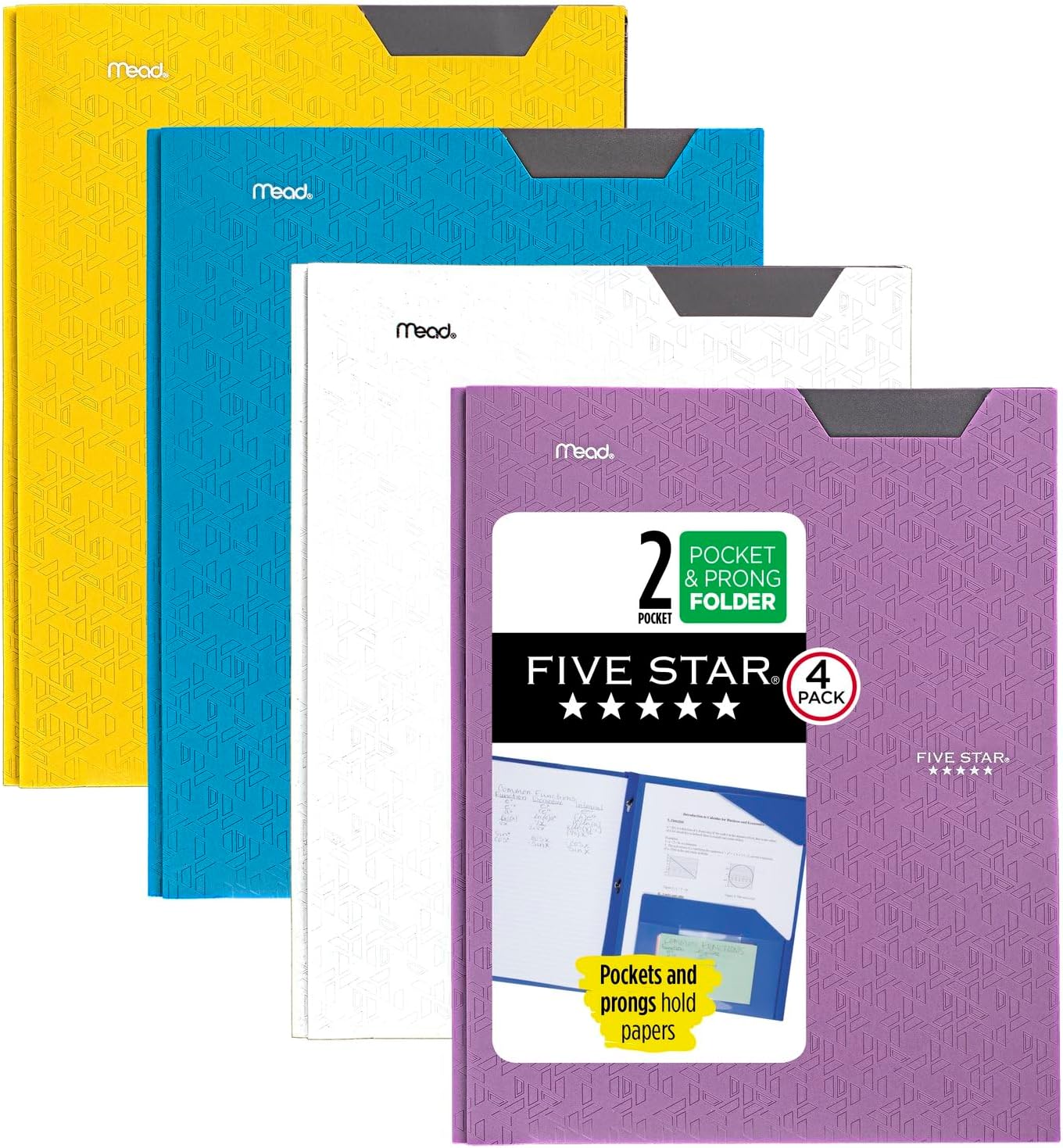 Amazon.com : Plastic Folder with 3 Prongs 2 Pockets, Size 11.62 '' X 9. ...