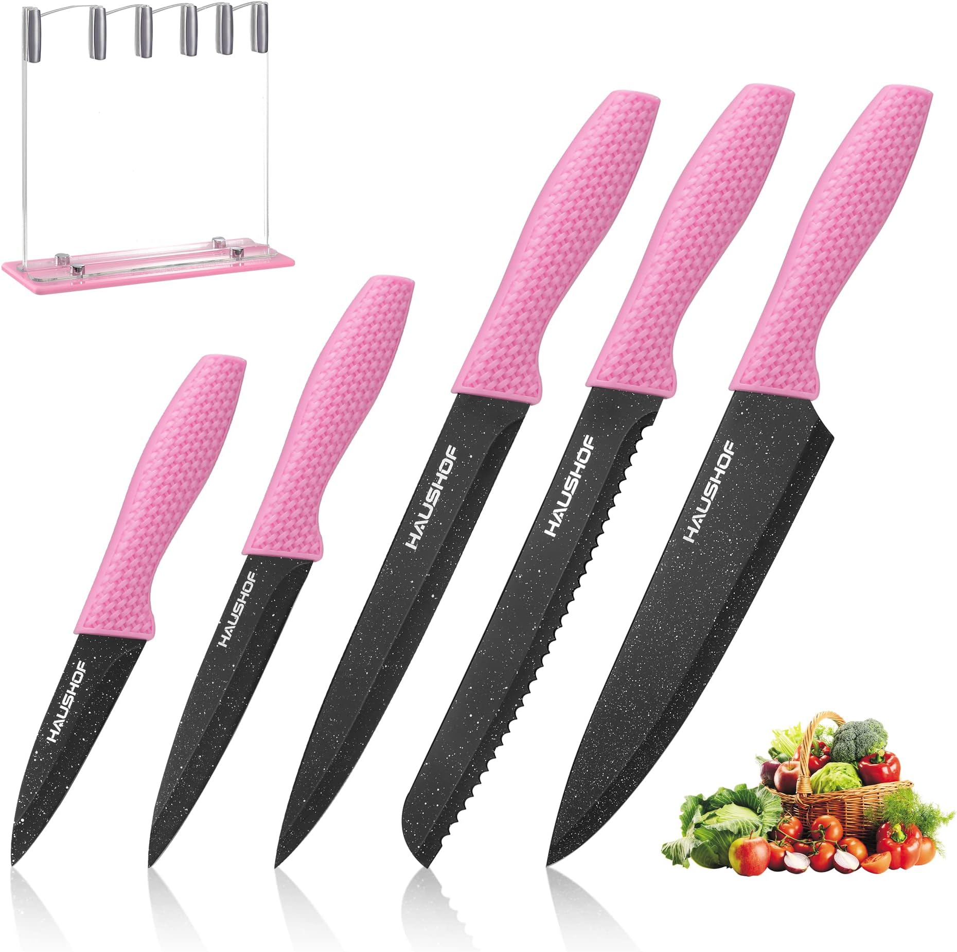 Amazon.com: Cuisinart 10pc Ceramic Coated Color Knife Set - Pink for ...