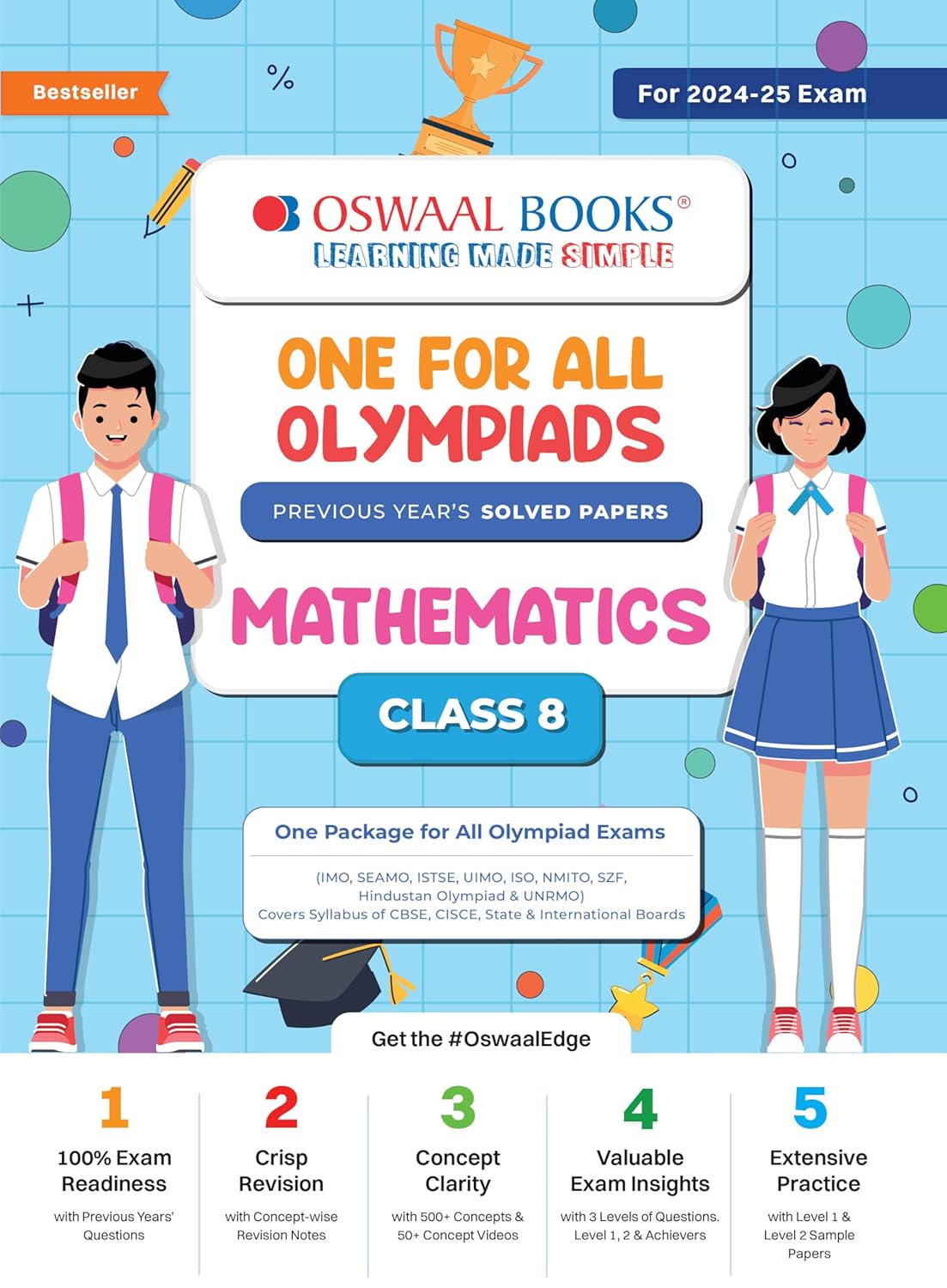 Amazon.com: Oswaal One For All Olympiad Class 8 Mathematics | Previous ...