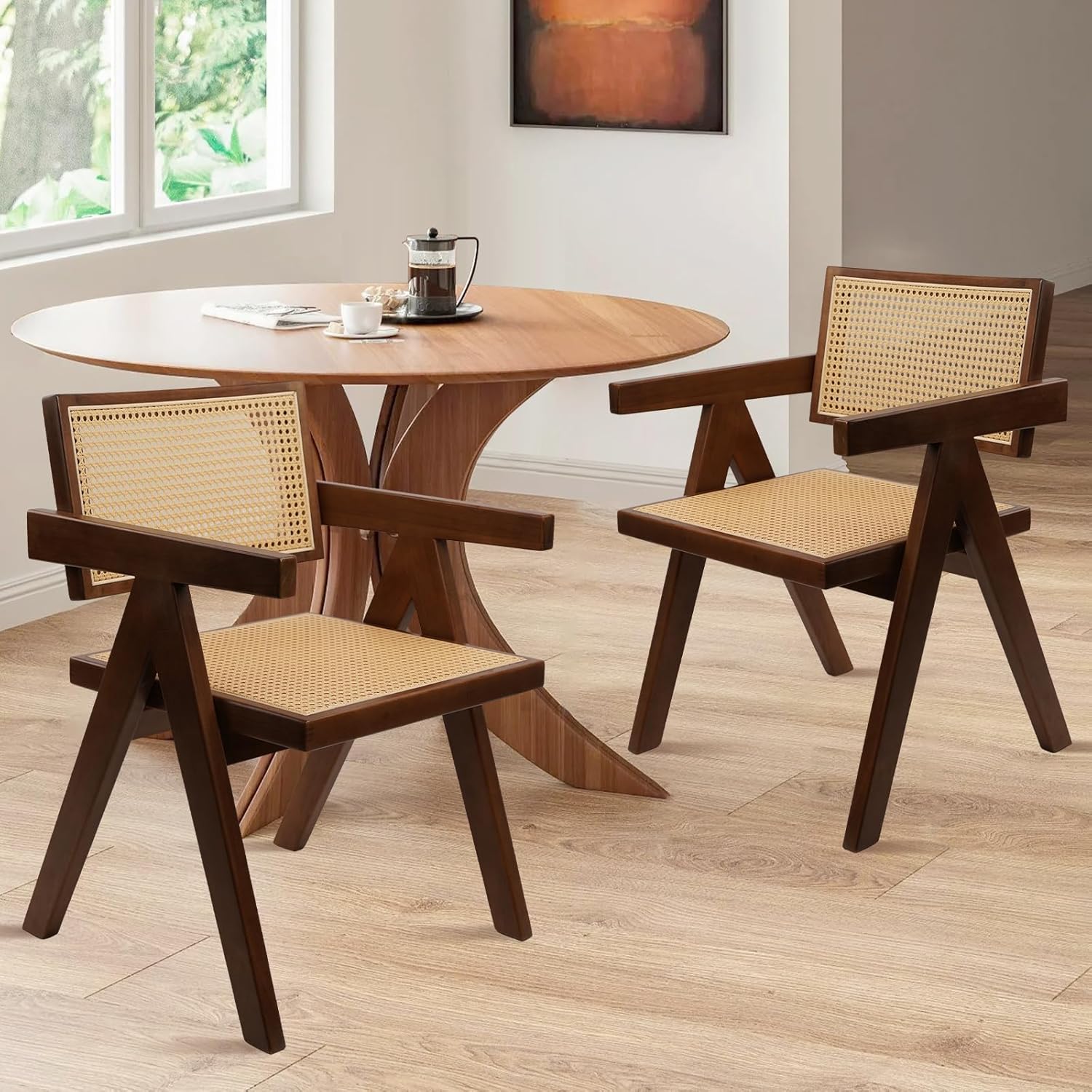 Amazon.com - CLATINA Rattan Reading Chairs for Bedroom Comfy Indoor ...