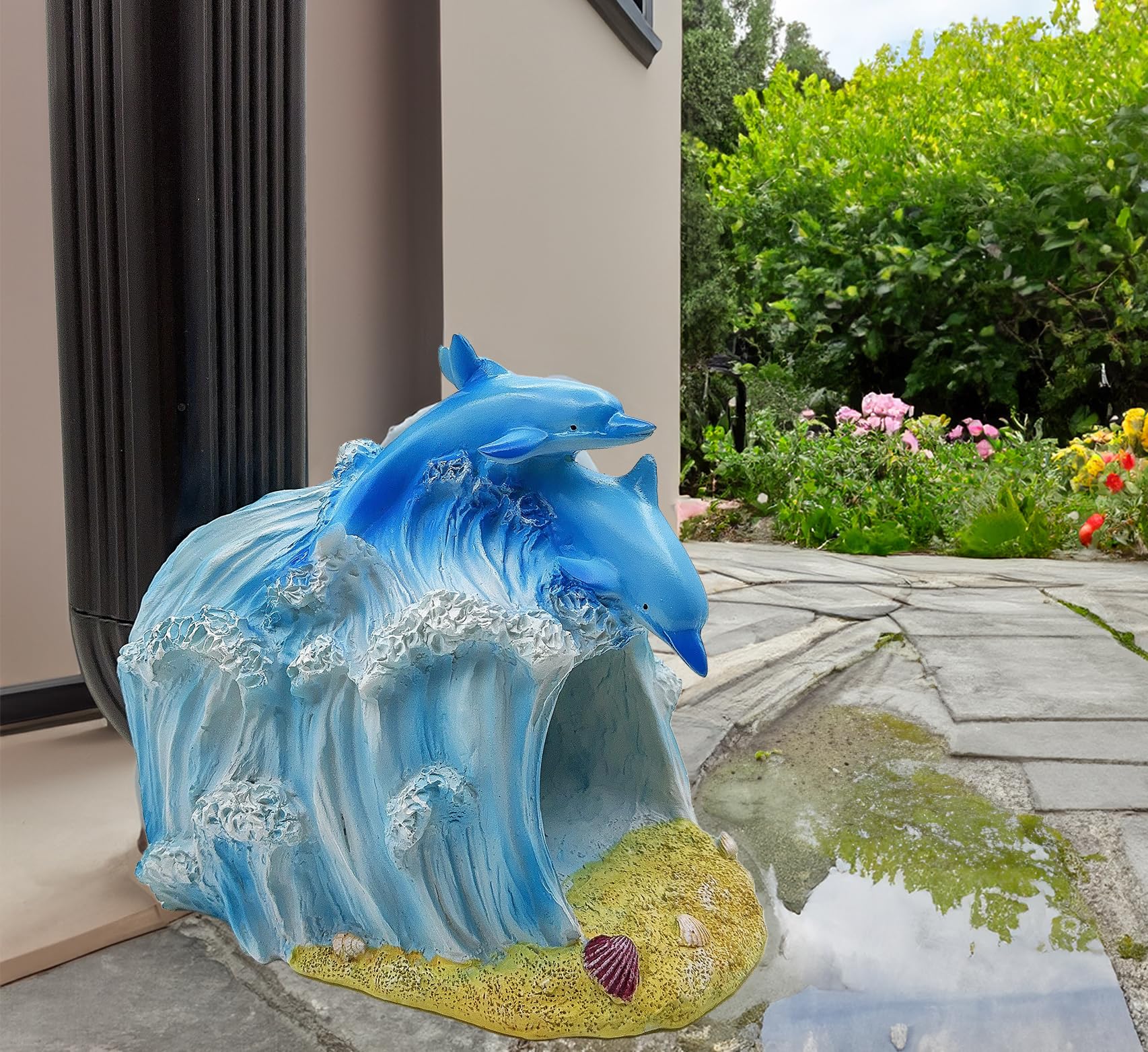 Snapklik.com : Real Dolphin Sculpture Gutter Downspout Extender,Garden ...