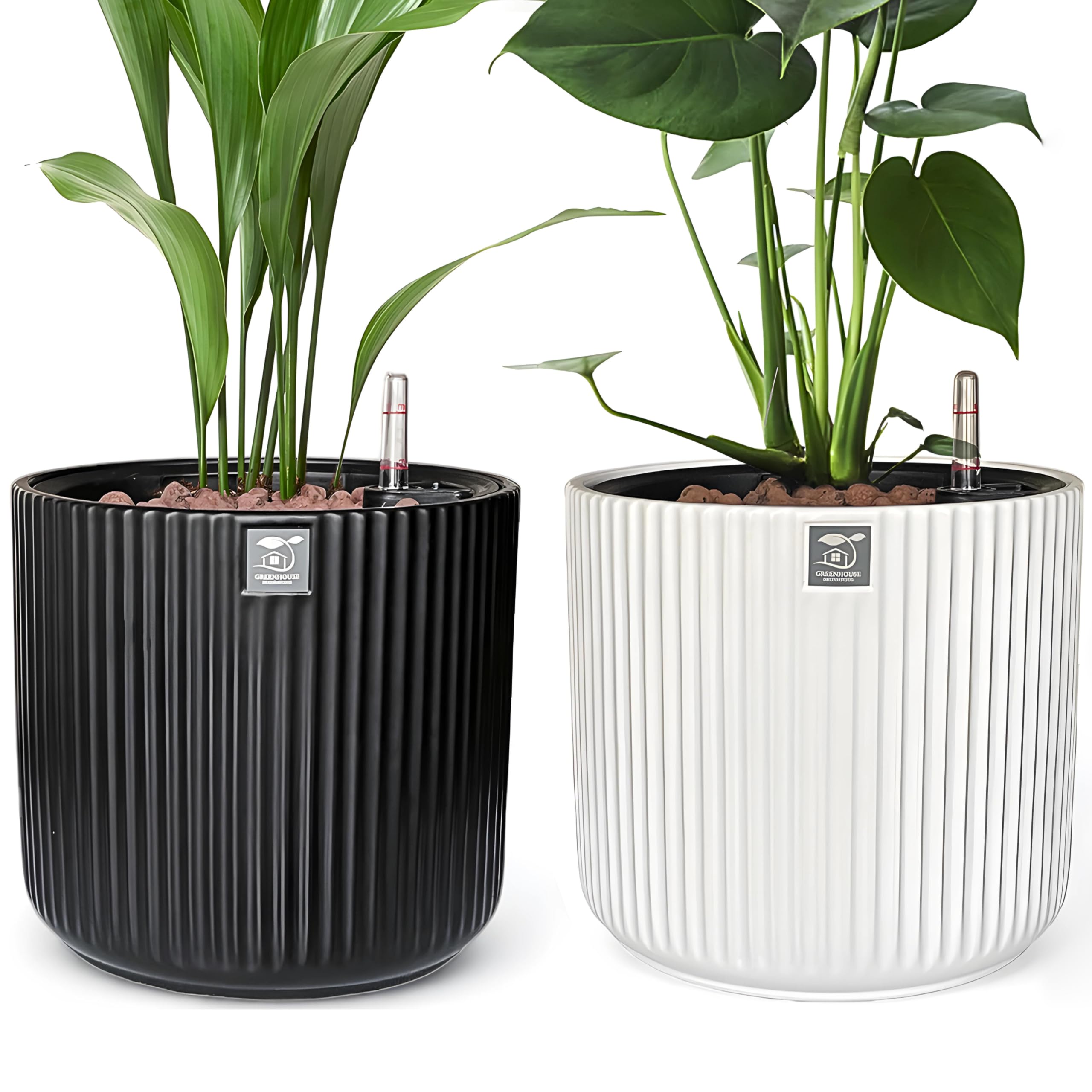 Amazon.com: Greenhouse Decorations - Ceramic Self-Watering Pots for ...