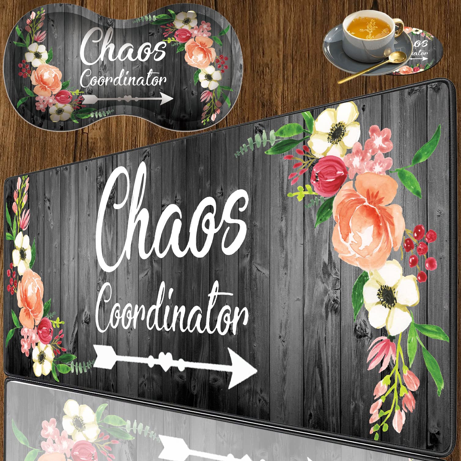 Amazon.com: 3 Piece Mouse Pad Set with Stitched Edge Large Anti-Slip ...