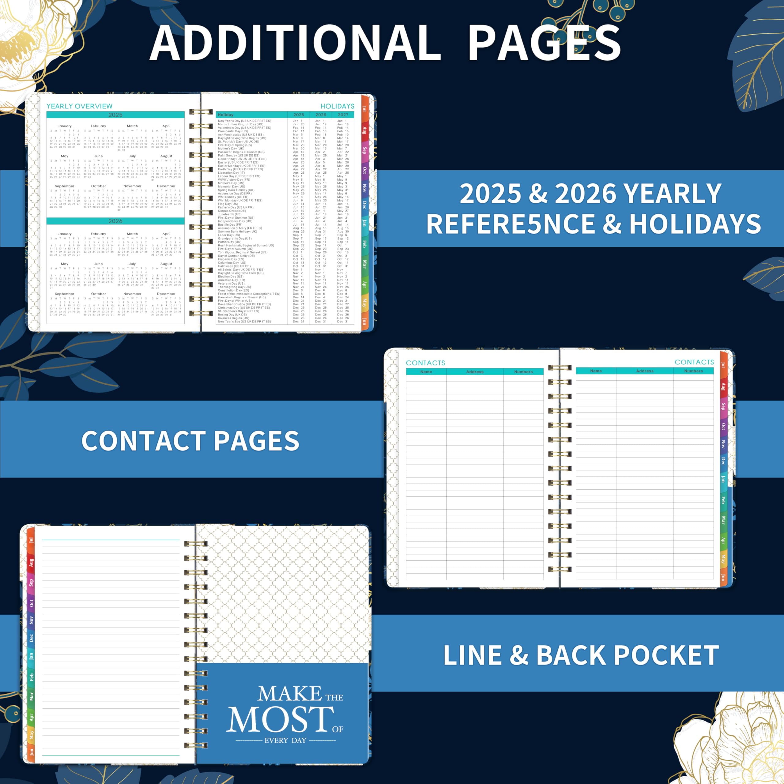 25-26 Planner Planner 2025-2026 - Academic Planner 2025-2026 With Tabs ...