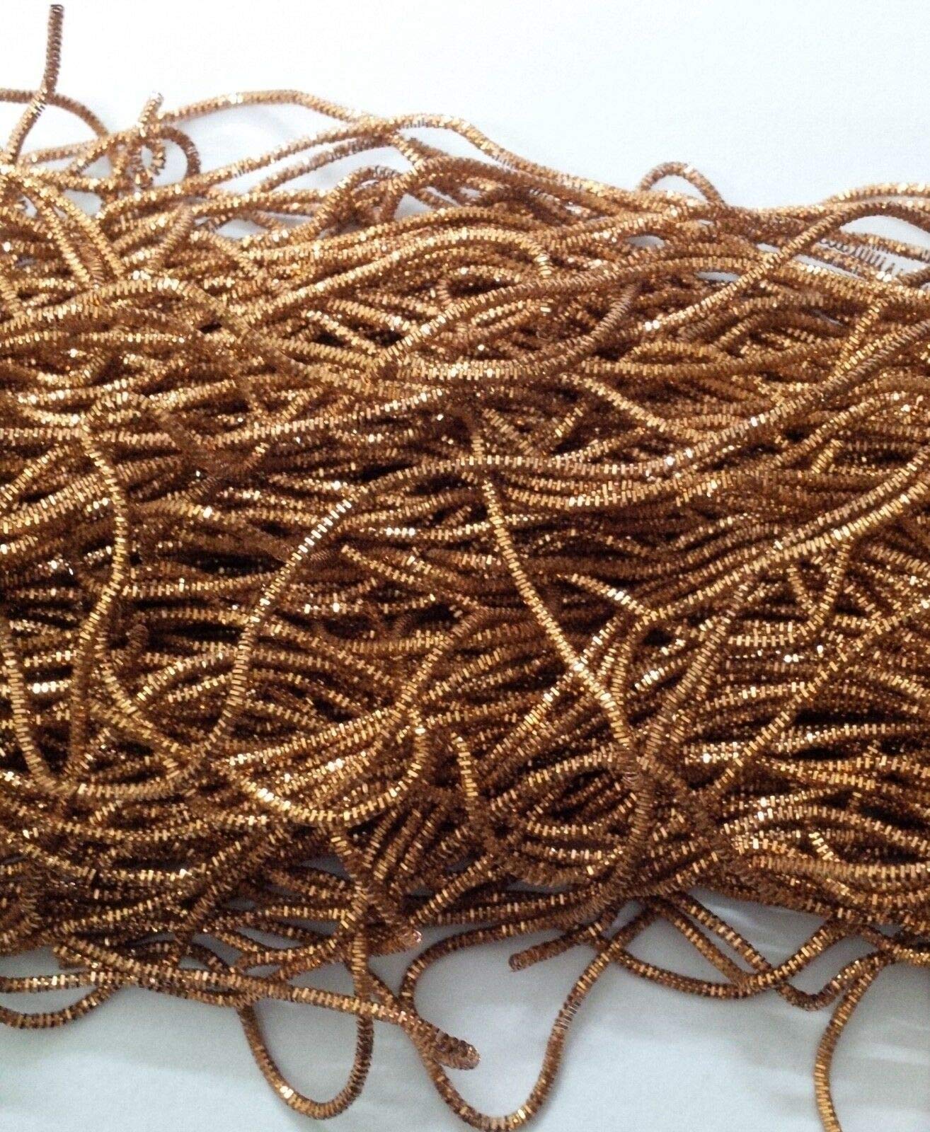 Buy Golden Brown - 150 Inches French Metal Wire Gimp Coil Bullion Purl ...