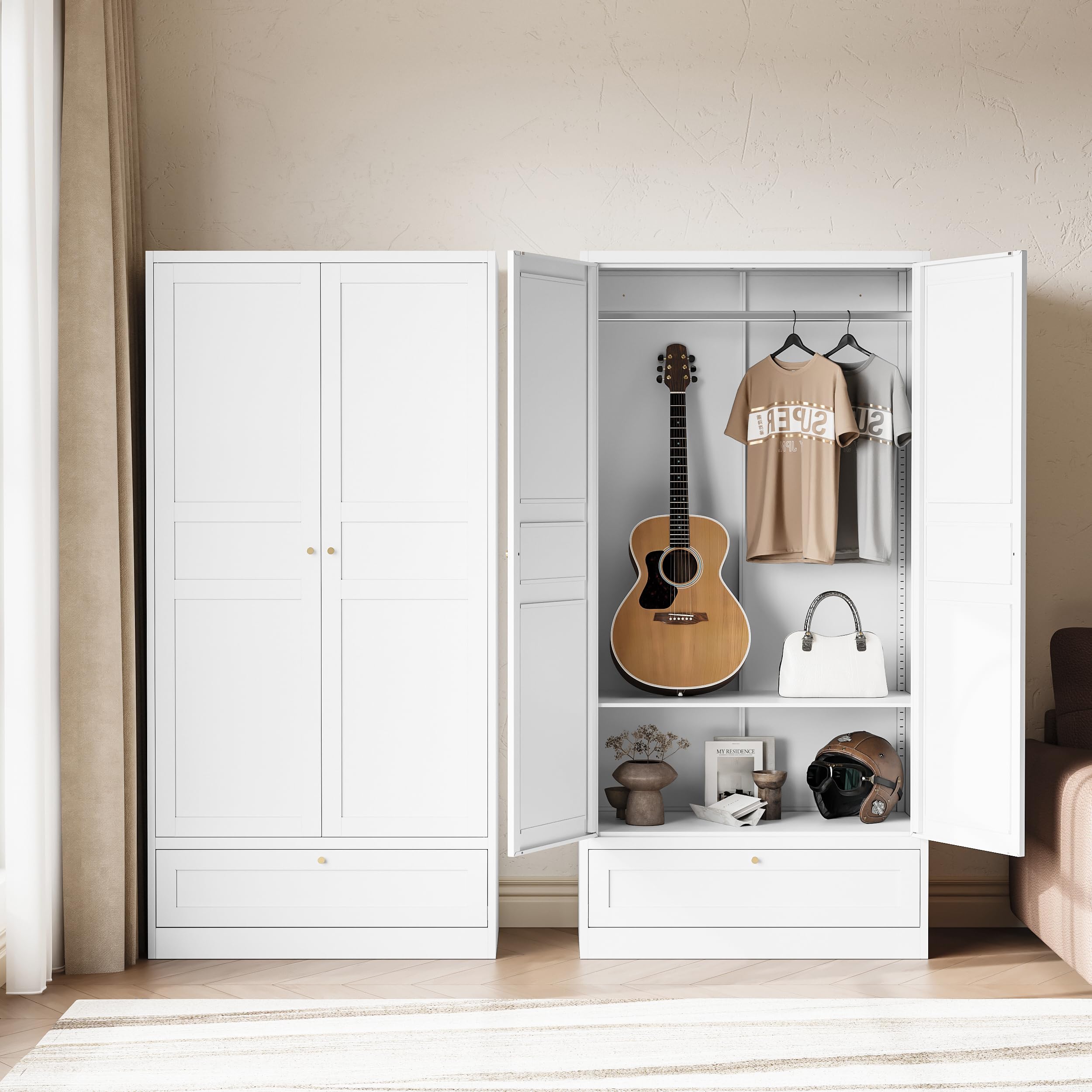 Amazon.com: MU TU HD Large Portable Kids Closet Children's Armoire ...