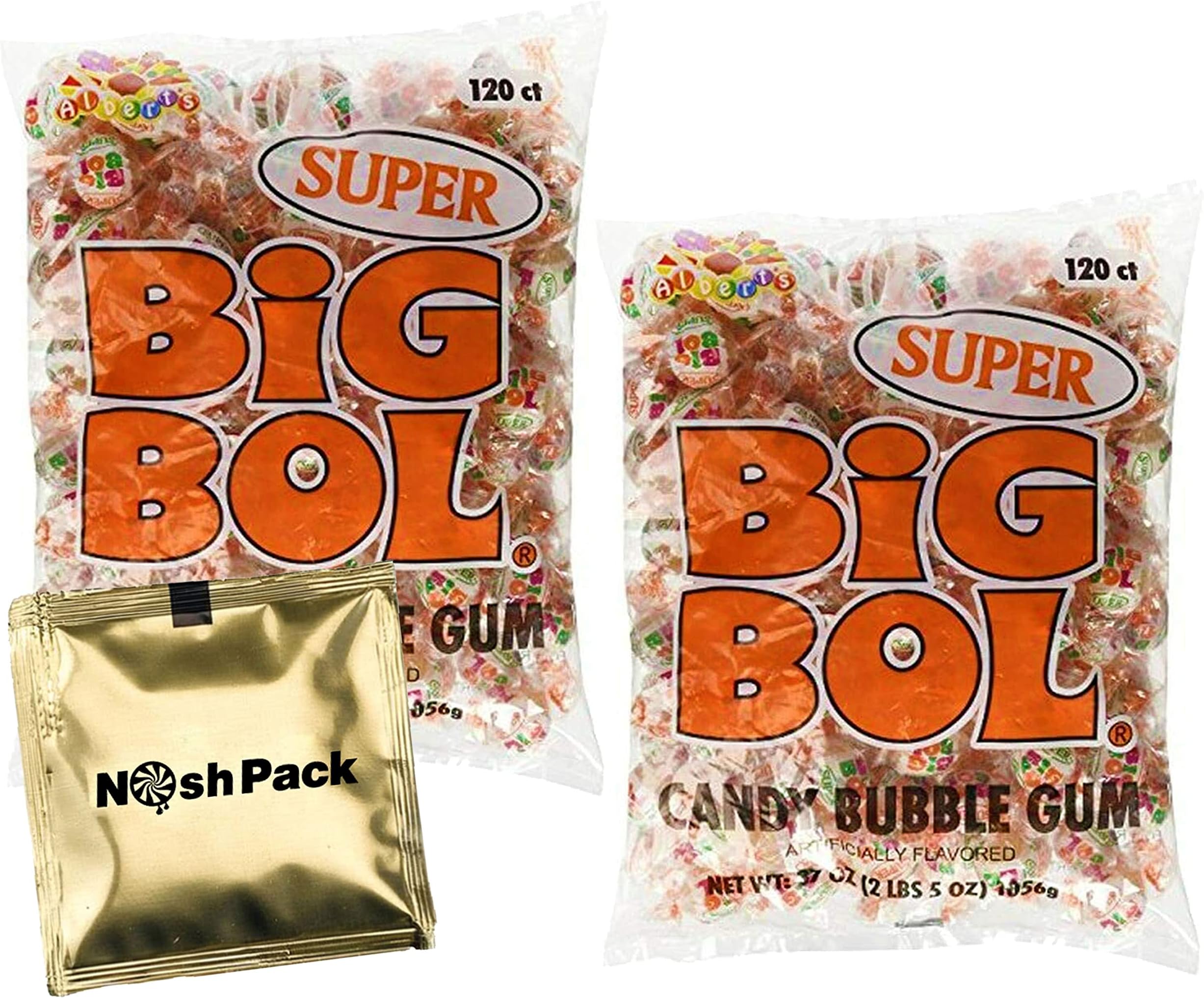 Amazon.com : Albert's SUPER SIZE BIG BOL Candy Bubble Gum 48 count ...