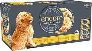 Encore 100% Natural Wet Dog Food, Chicken Selection Multipack, 5 x 156g ...