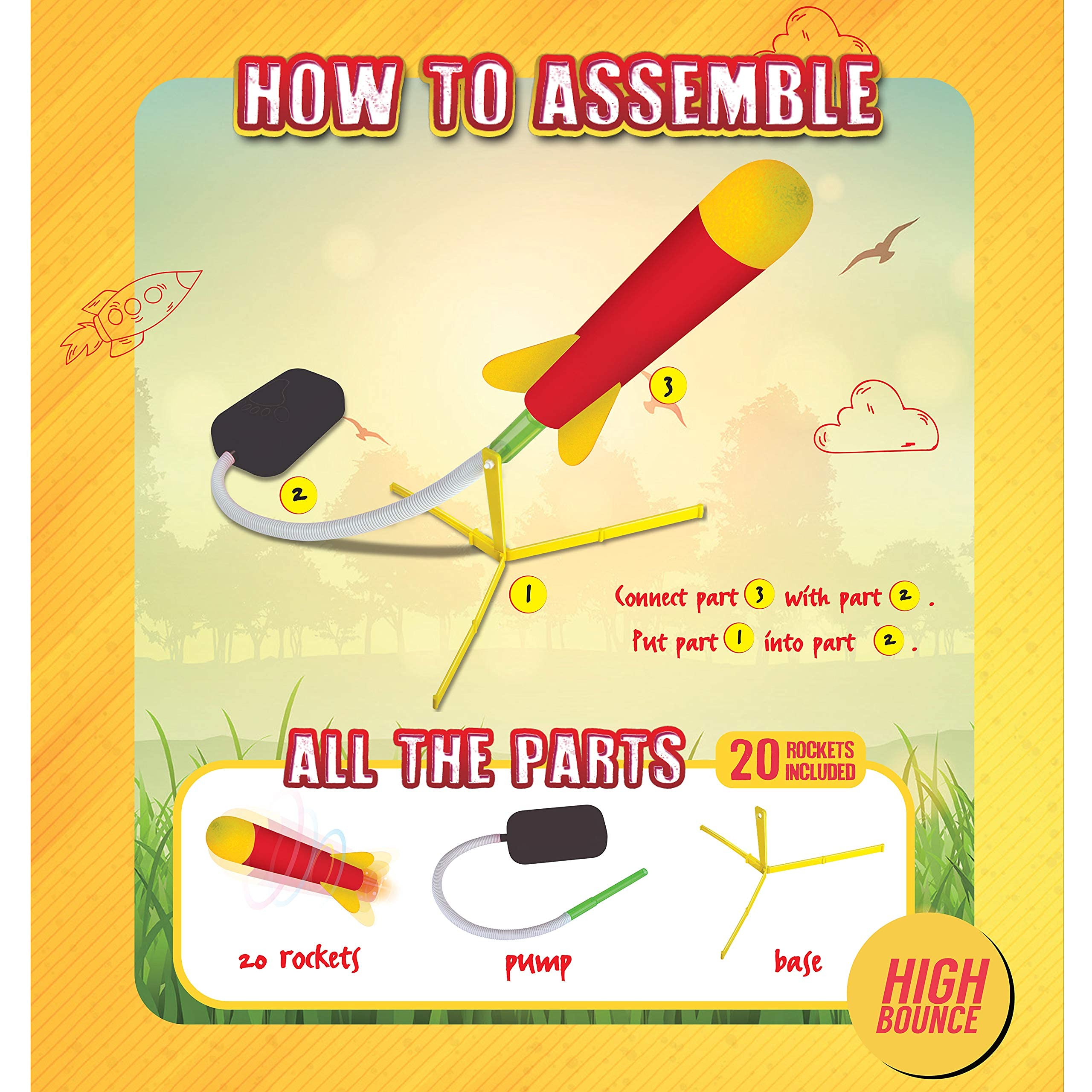 Snapklik.com : High Bounce Toy Rocket Launcher For Kids - Outdoor Toys ...