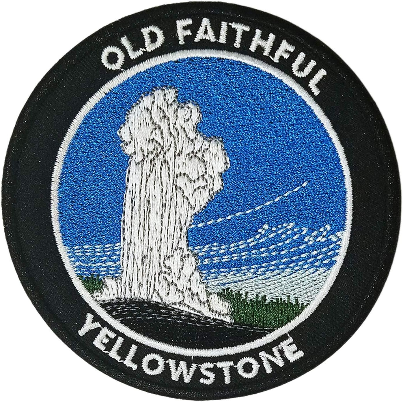 Amazon.com: Old Faithful Yellowstone Applique Patch - Black, Blue ...
