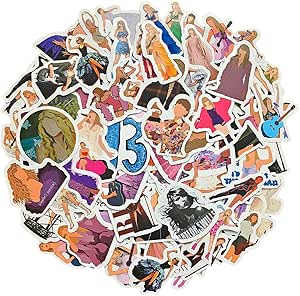 Amazon.com: Aimery 100PCS Singer Stickers Pack, Music Theme Vinyl ...