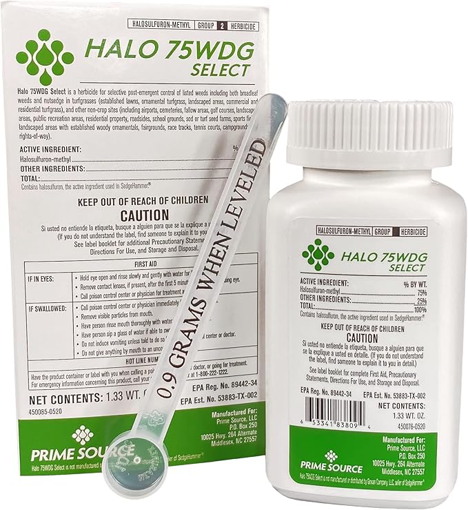 Amazon.com : Halo 75 WDG Select, 1.33oz Halosulfuron-Methyl, (Compare ...