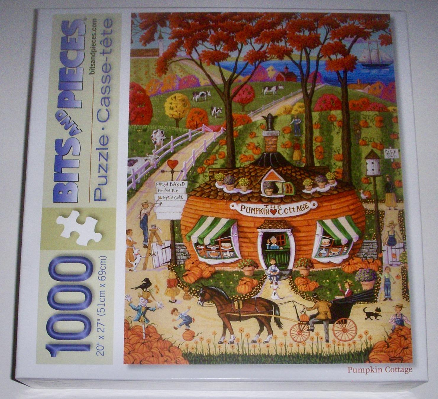 Amazon.com: Bits and Pieces - Pumpkin Cottage 1000 Piece Jigsaw Puzzles ...