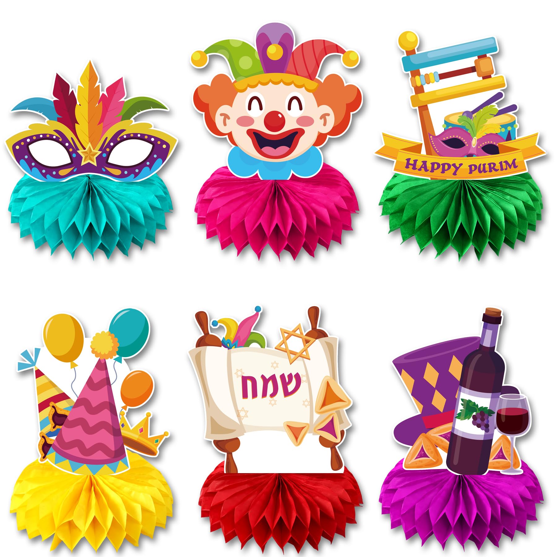 Amazon.com: Purim Party Decorations Honeycomb Centerpieces Jewish ...
