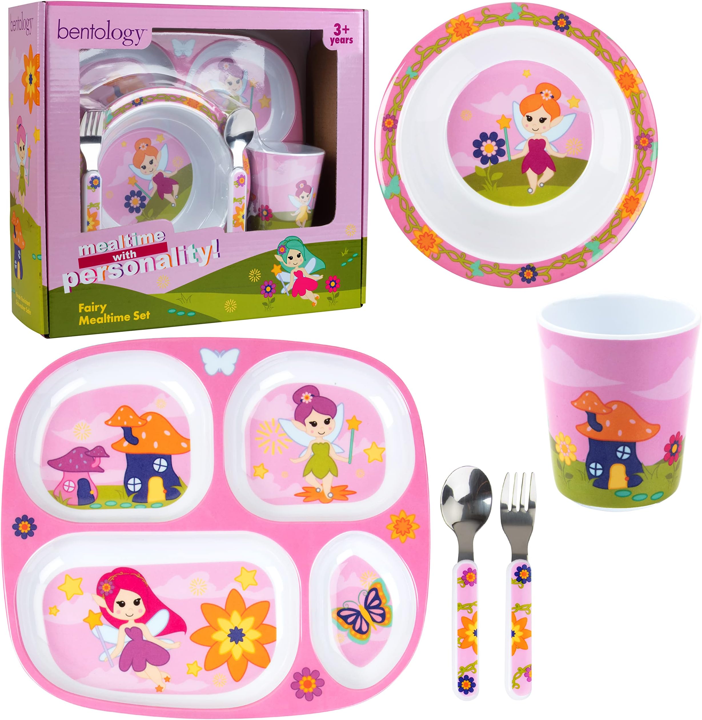Amazon.com: Kids Tableware Set 5 Pcs, Feeding Dinnerware Set for ...
