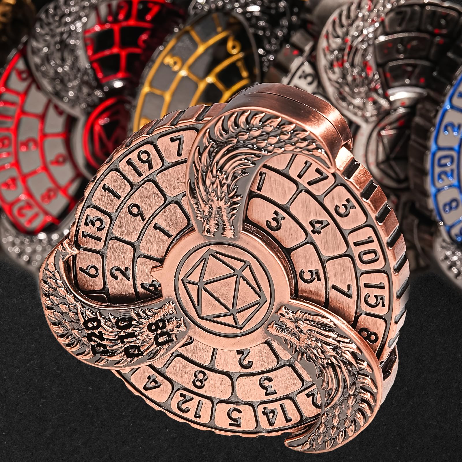 Amazon.com: GU BEI TE 7-in-1 Fingertip Gyro Roulette DND Dice,Cool ...