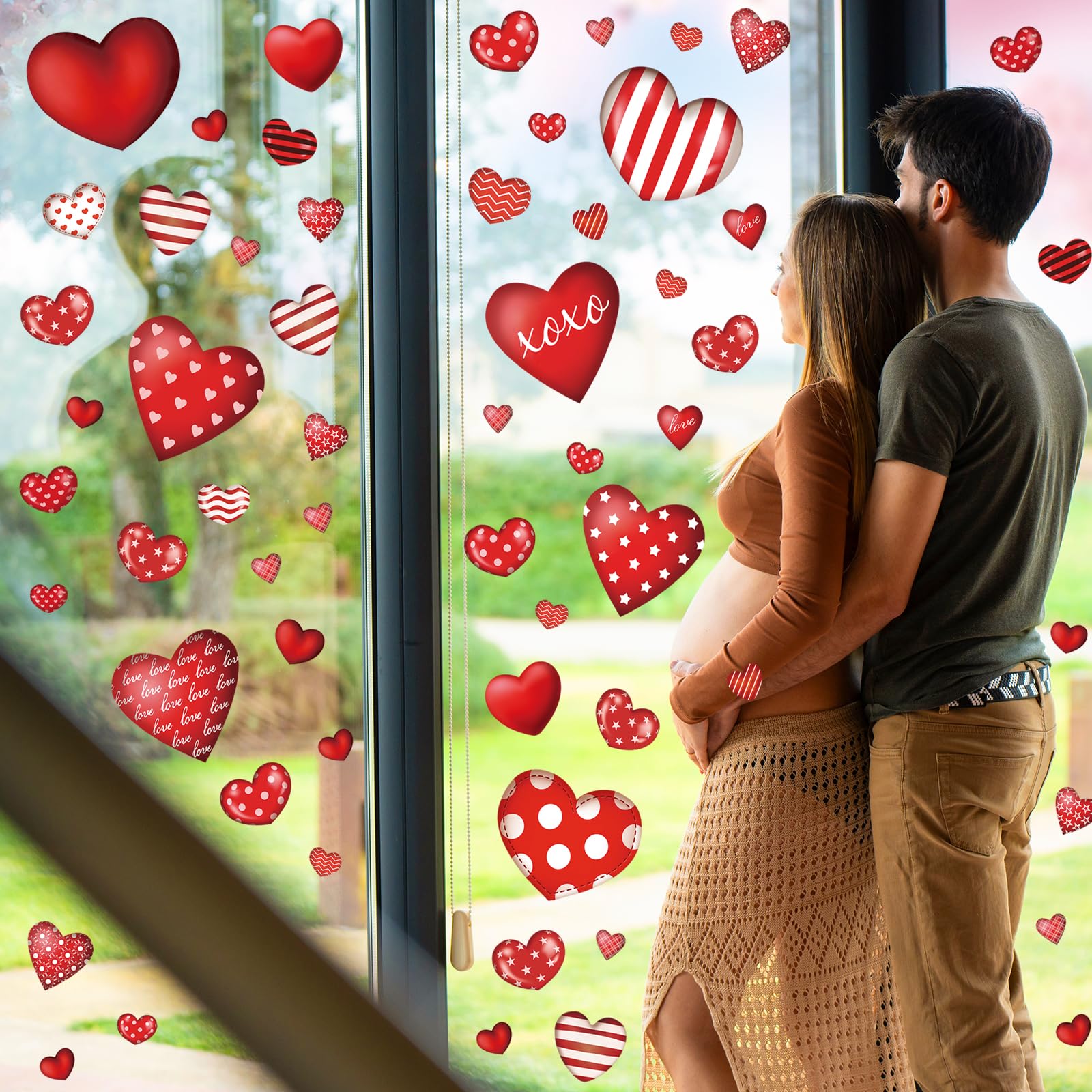 Amazon.com: Valentines Day Window Clings Sticker,Valentines Day Decals ...