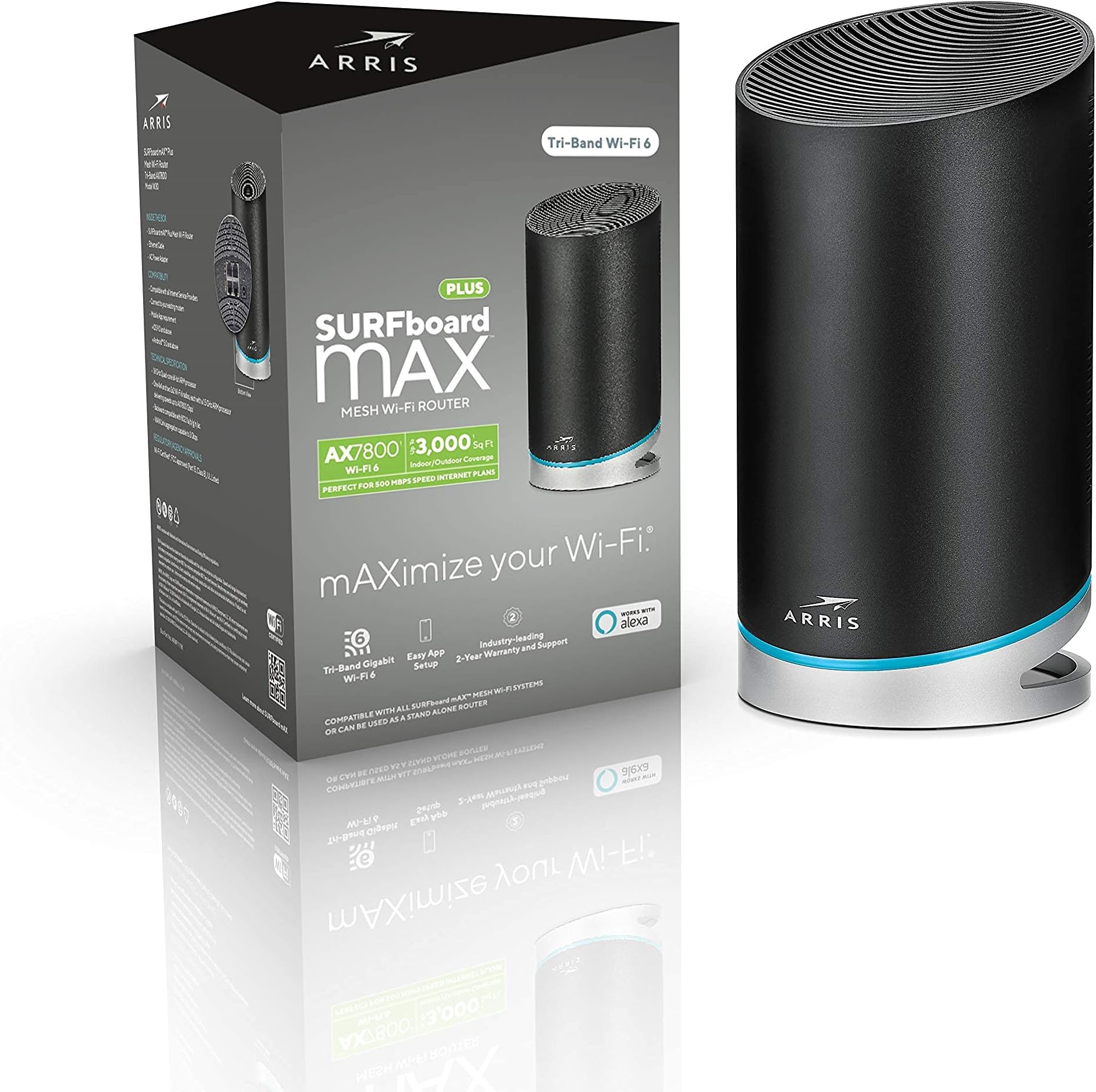 Amazon.com: ARRIS Surfboard mAX 6E W161 Tri-Band Mesh Wi-Fi 6E System | AXE6600 Wi-Fi Speeds up ...