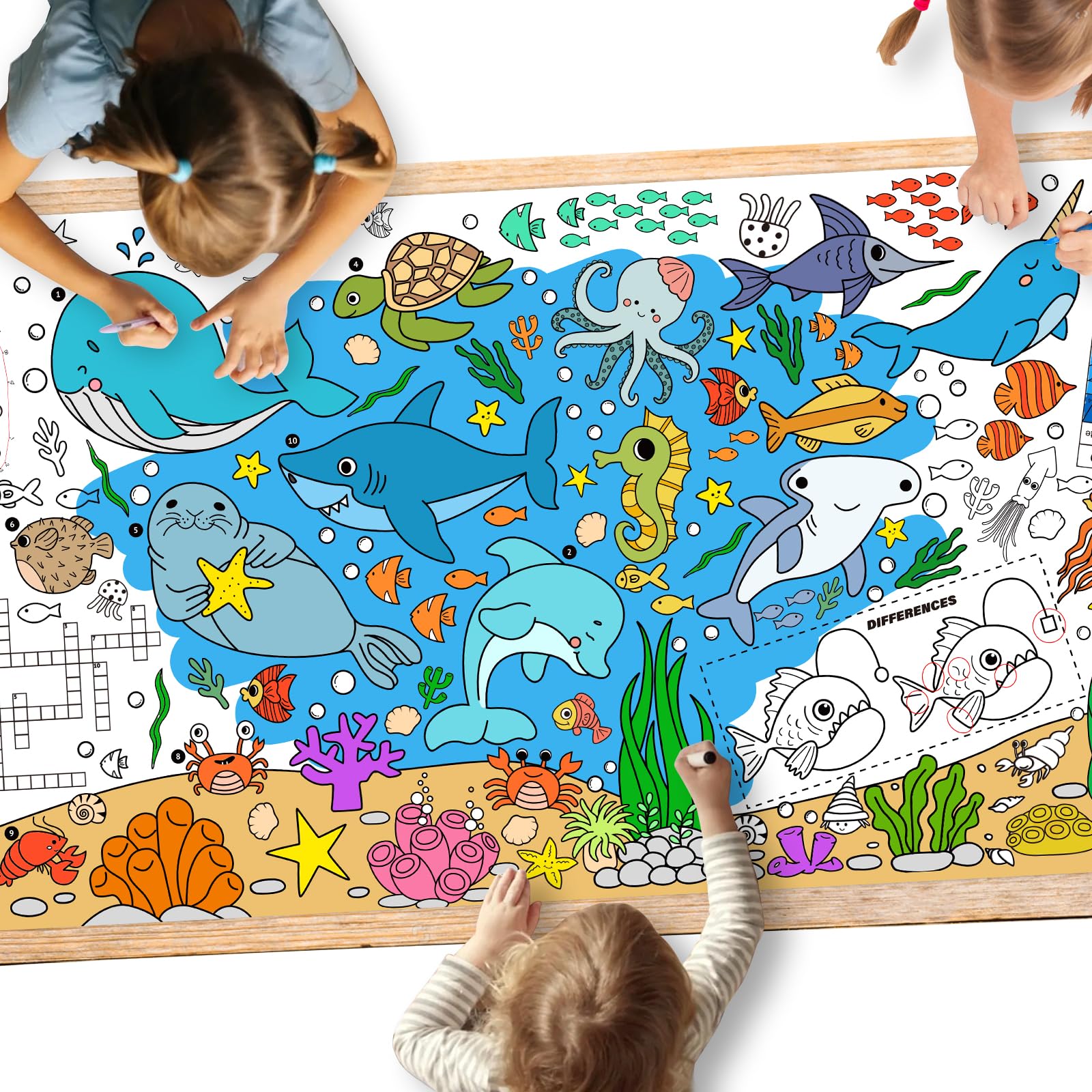 Snapklik.com : Under The Sea Party Giant Coloring Poster - 31.5x 72 ...