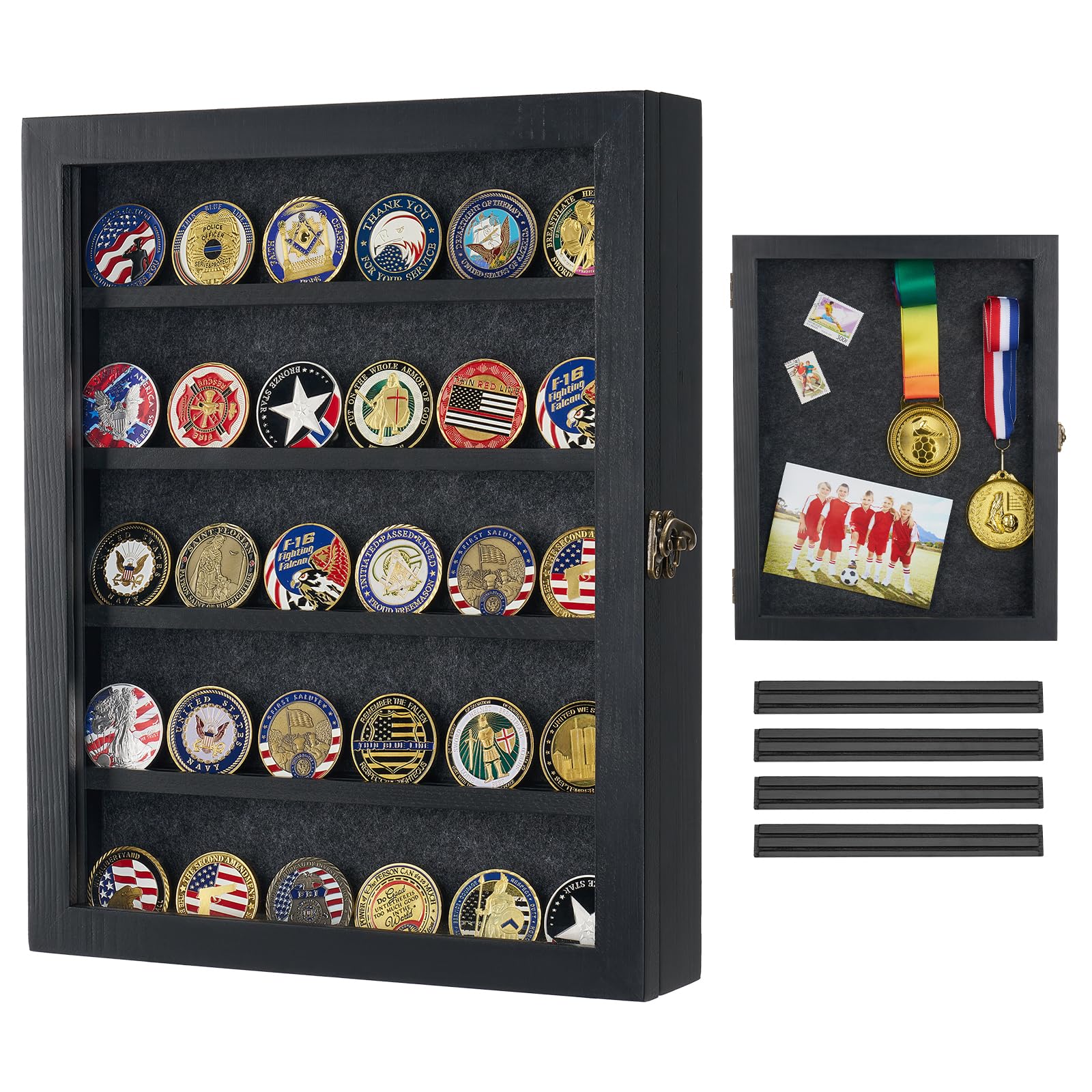 Amazon.com - Large Challenge Coin Display Case Shadow Box Décor Gifts ...